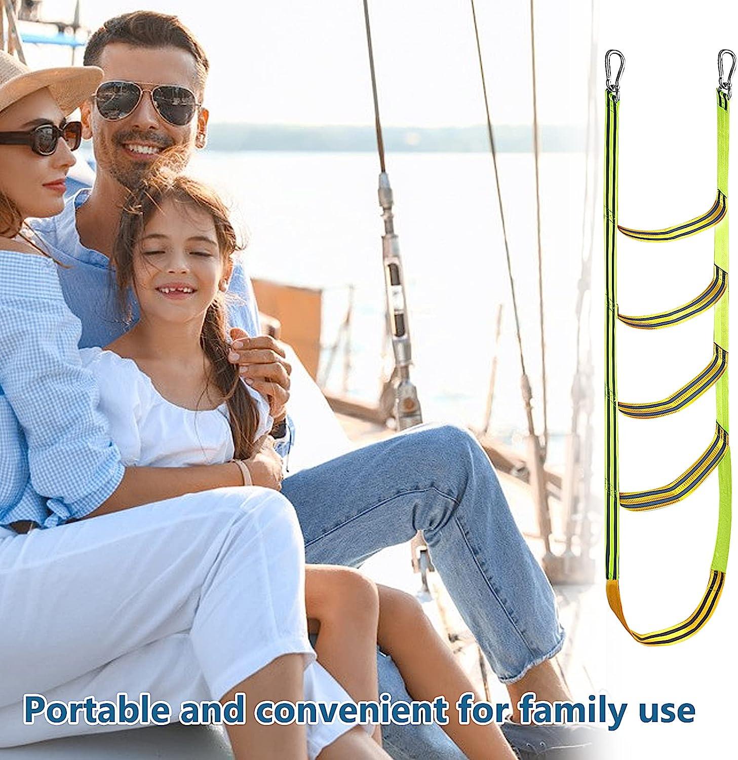 5 Step Portable Boat Rope Ladder Extension | Marine Swim Boarding ...