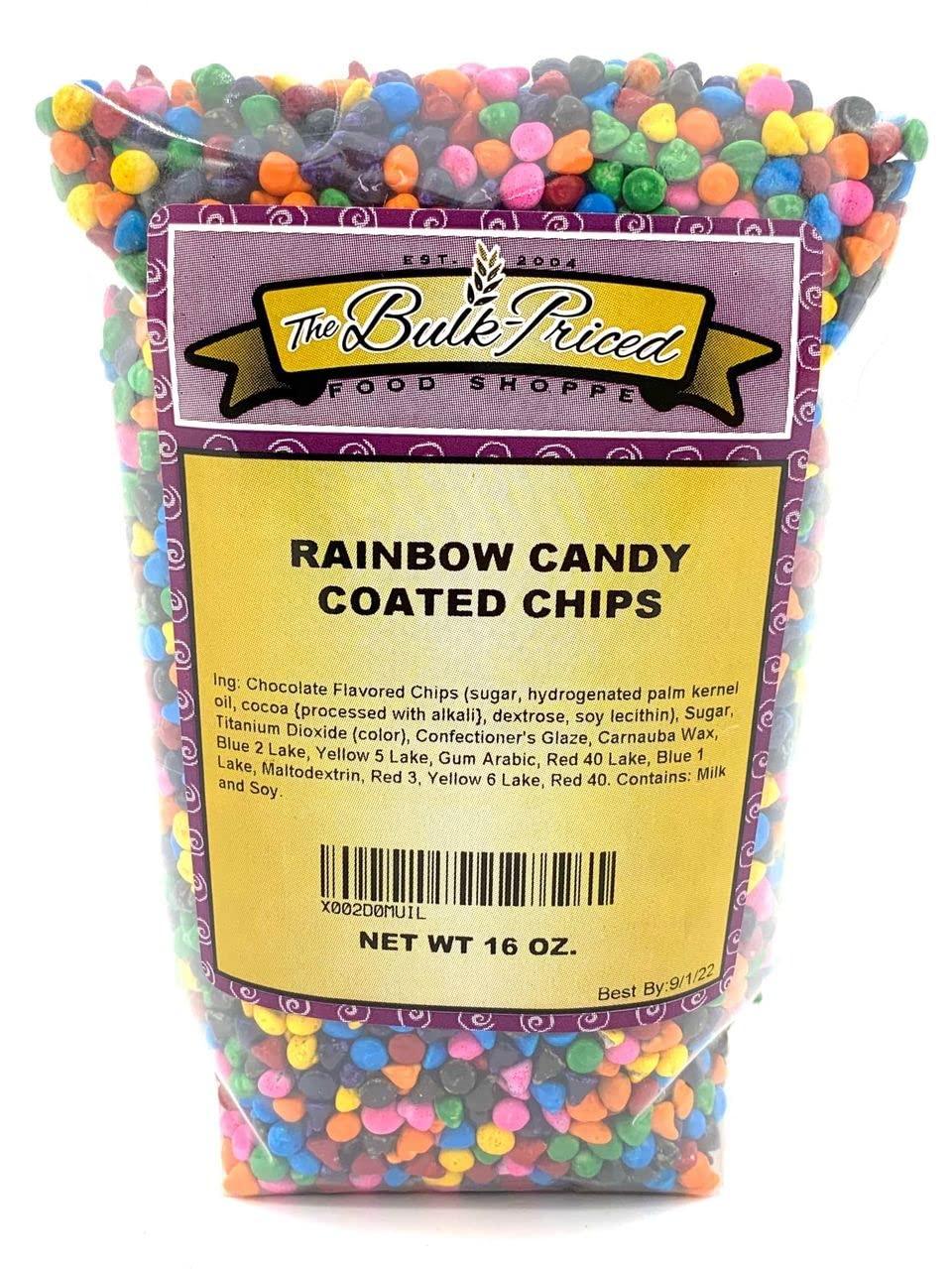 Rainbow Candy Coated Chocolate Chips - 1 lb. Bulk Size Resealable Bag ...