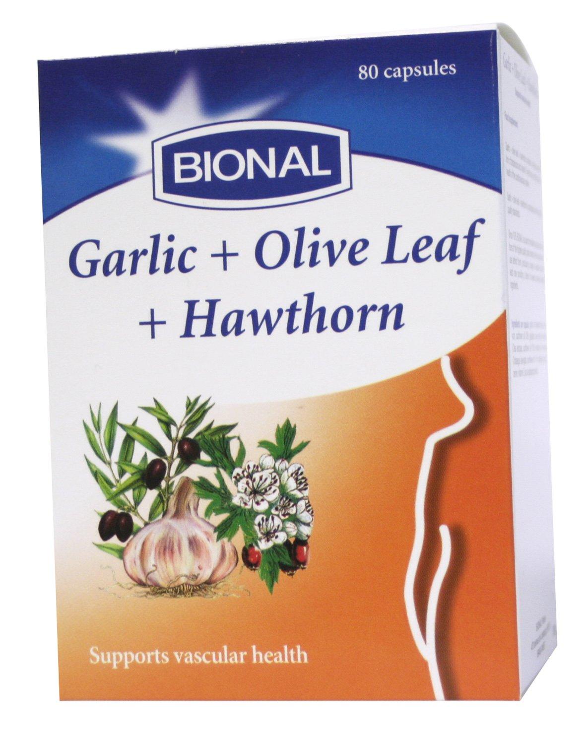 Bional Garlic Olive and Hawthorn 80 Capsules | Buy Now with Express ...