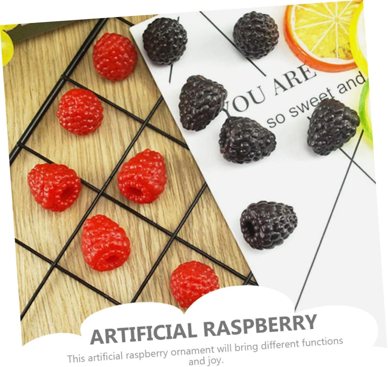 HOMSFOU 200 Pcs Simulation Raspberry Small Christmas Decor Fruitful ...