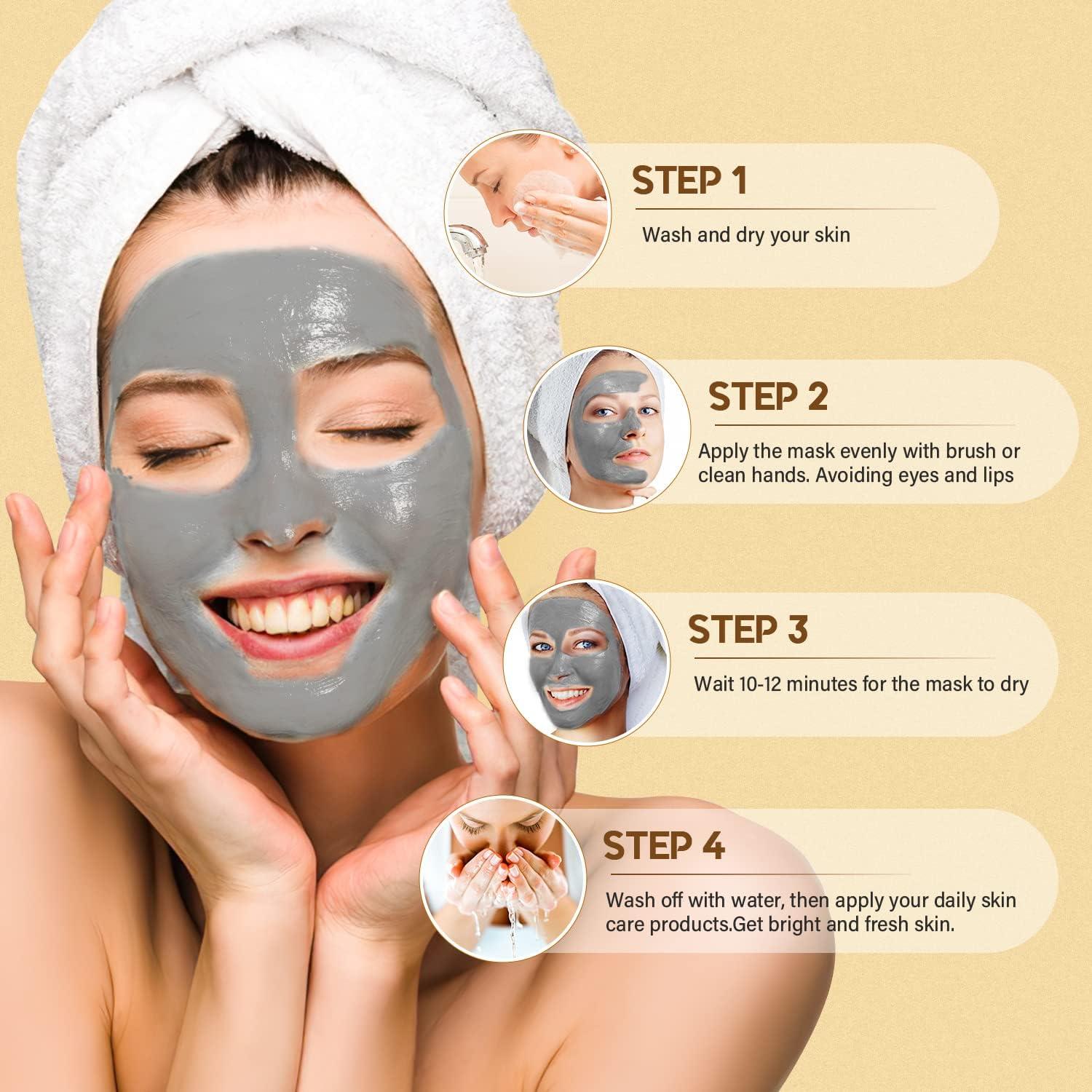 Clay Mask Kit Turmeric Vitamin C Clay Mask Dead Sea Mud Mask Himalayan ...
