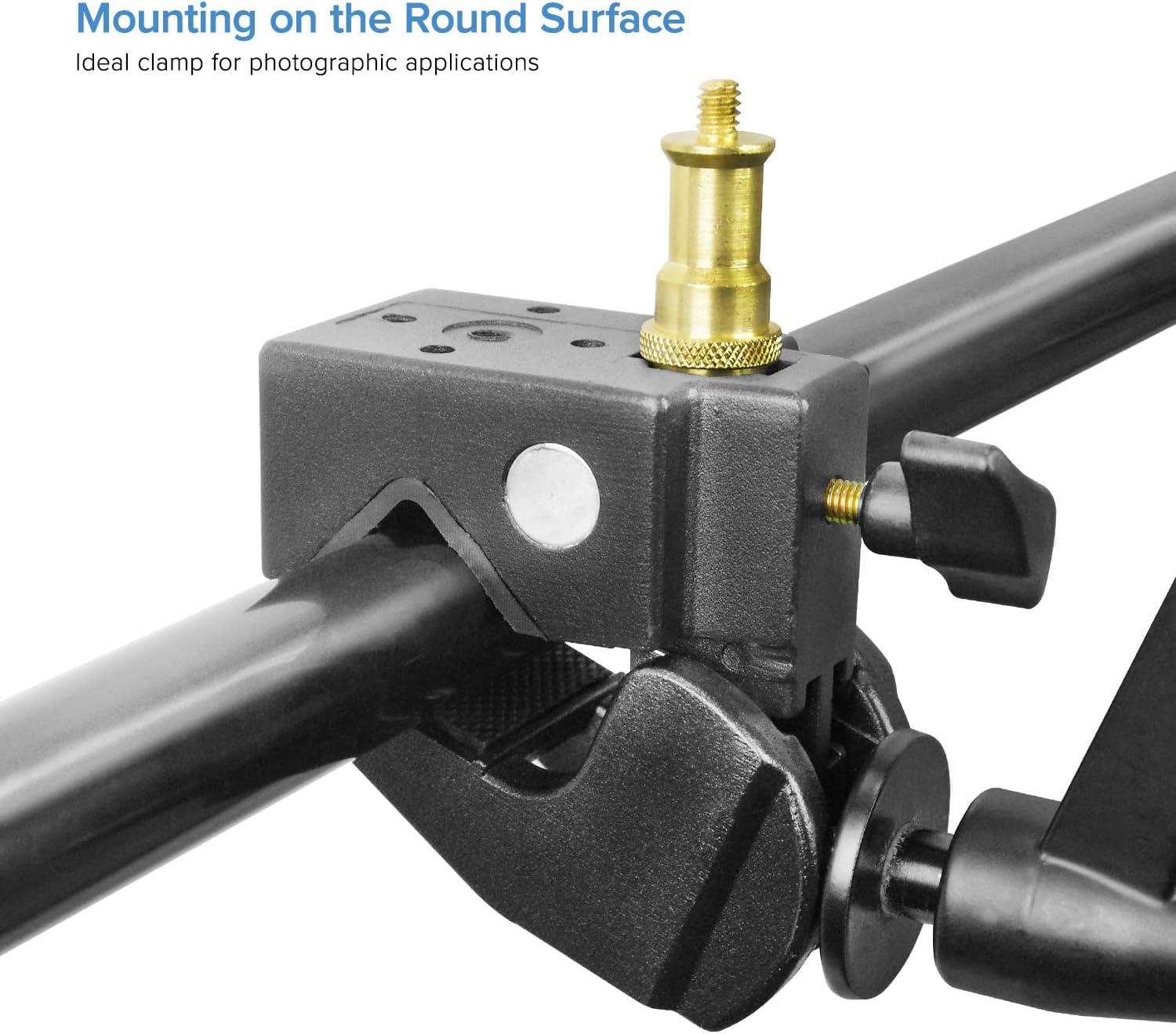 LimoStudio 2 Pack Super Clamp with Standard Metal Stud 1/4" & 3/8 ...