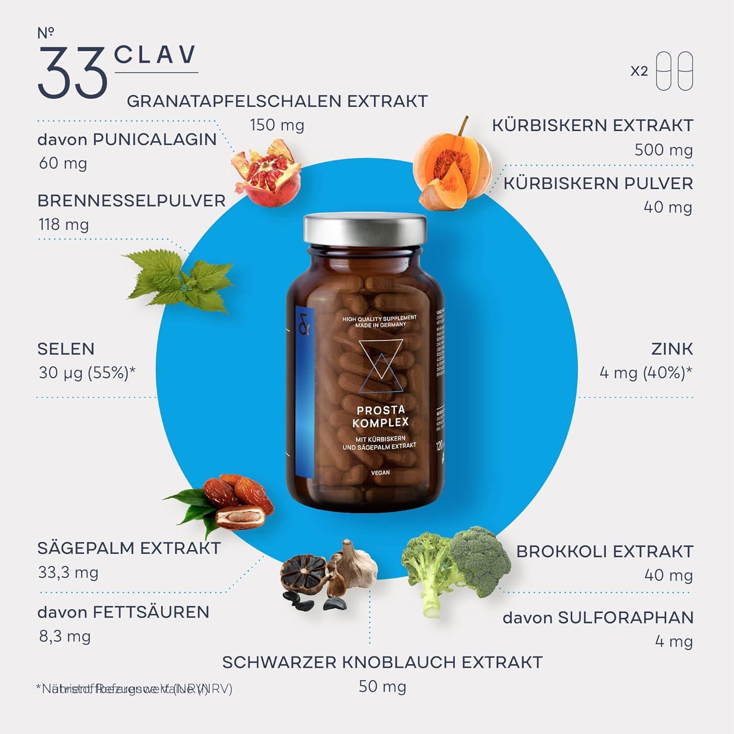 Prosta Complex 3 Set of Pumpkin Seed Capsules with Pomegranate Saw ...