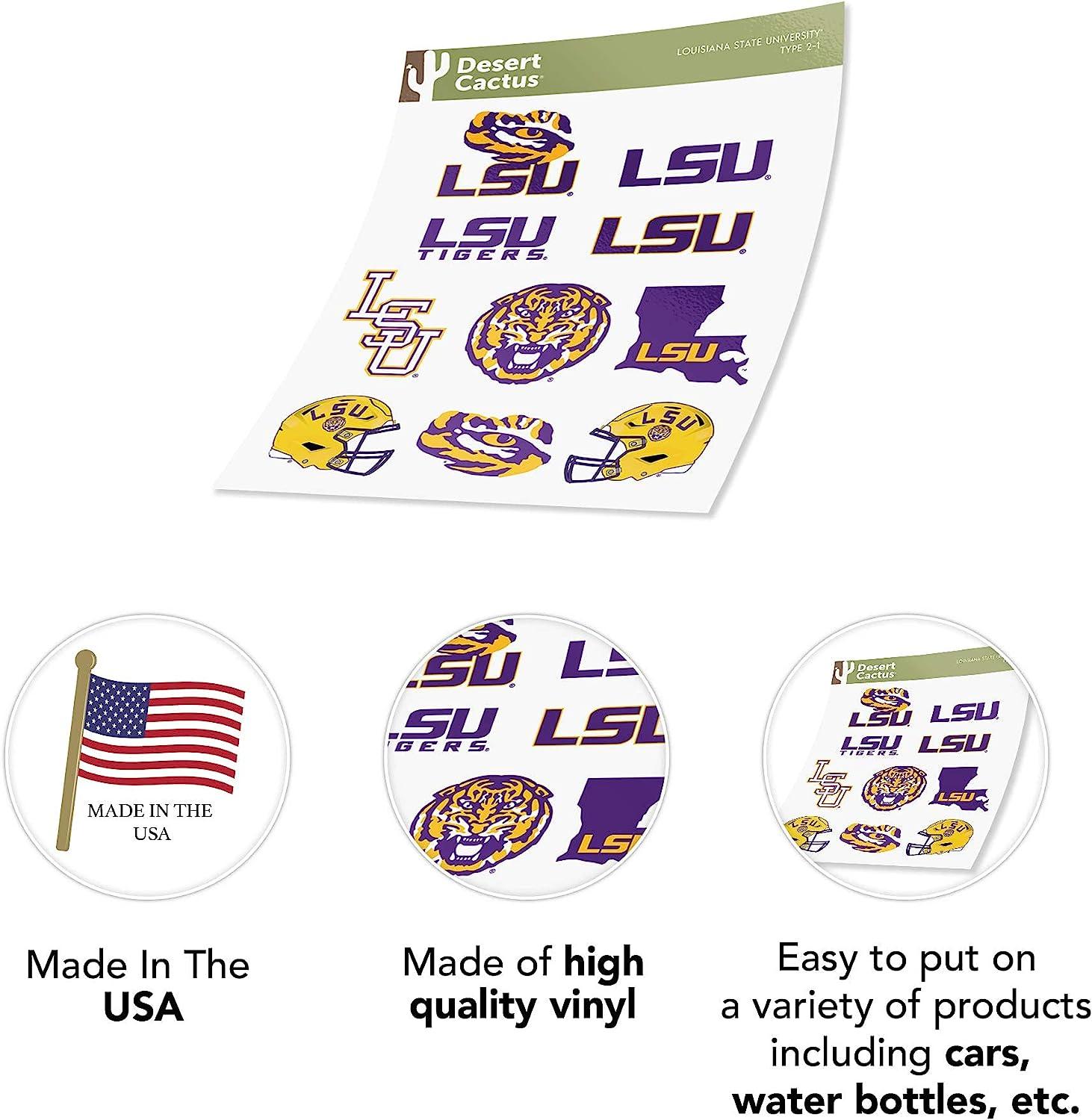 LSU Tigers Geaux State University Vinyl Sticker Decals - Laptop Water ...
