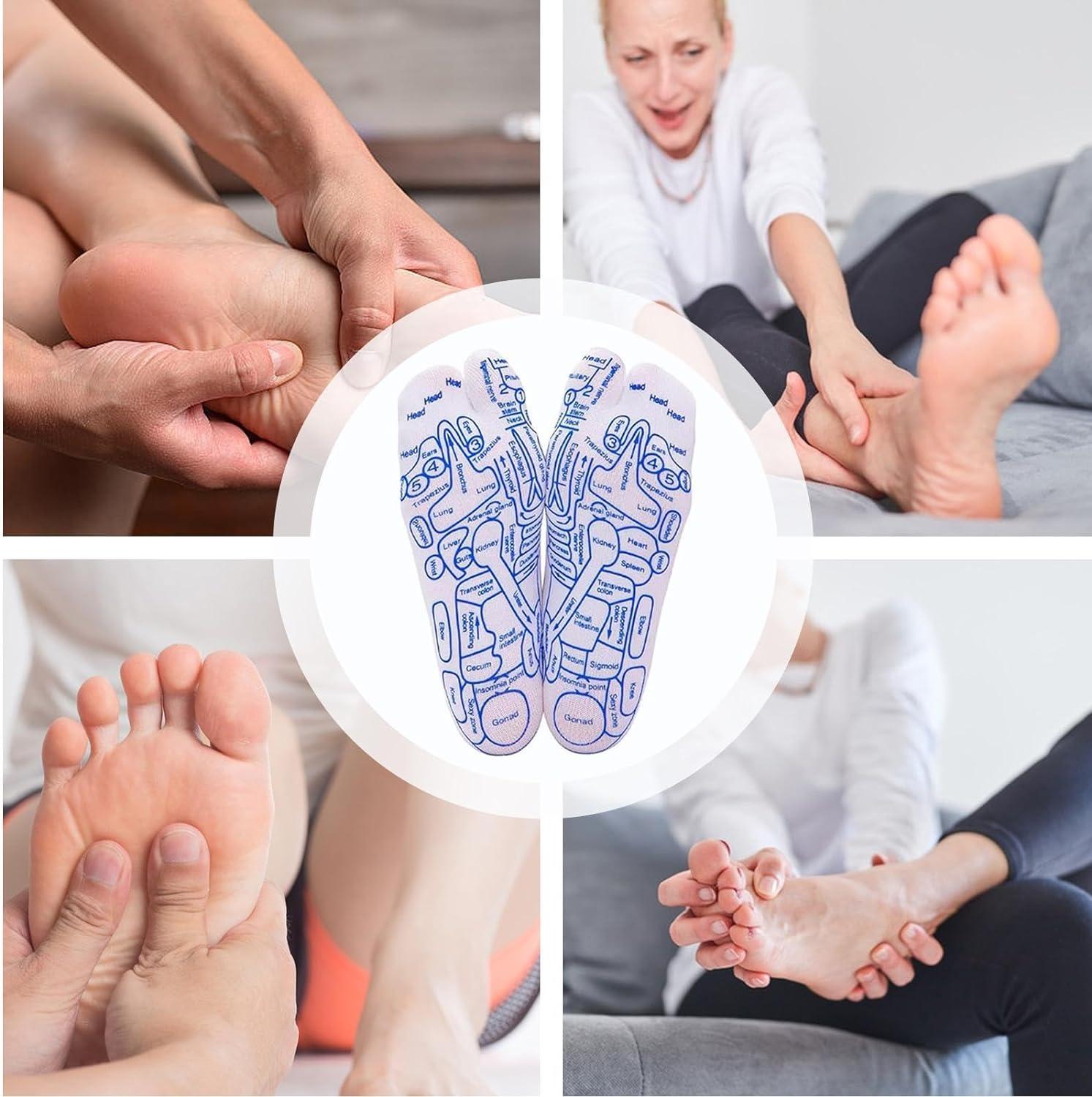 Reflexzone Massage Socks | Cotton Reflexology Sock Set for Foot Health ...