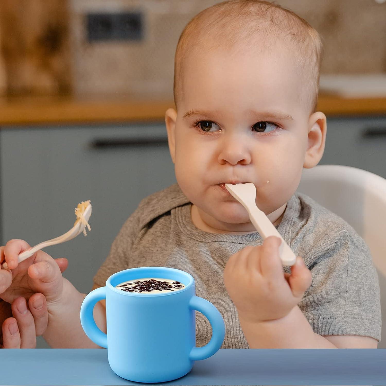 Silicone Training Cup for Infants - 5oz Open Cup with Handles ...