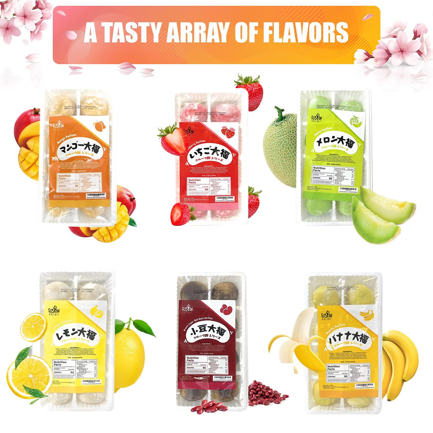 Fusion Select Japanese Strawberry Daifuku Mochi Sampler - 3 Pack | Buy ...