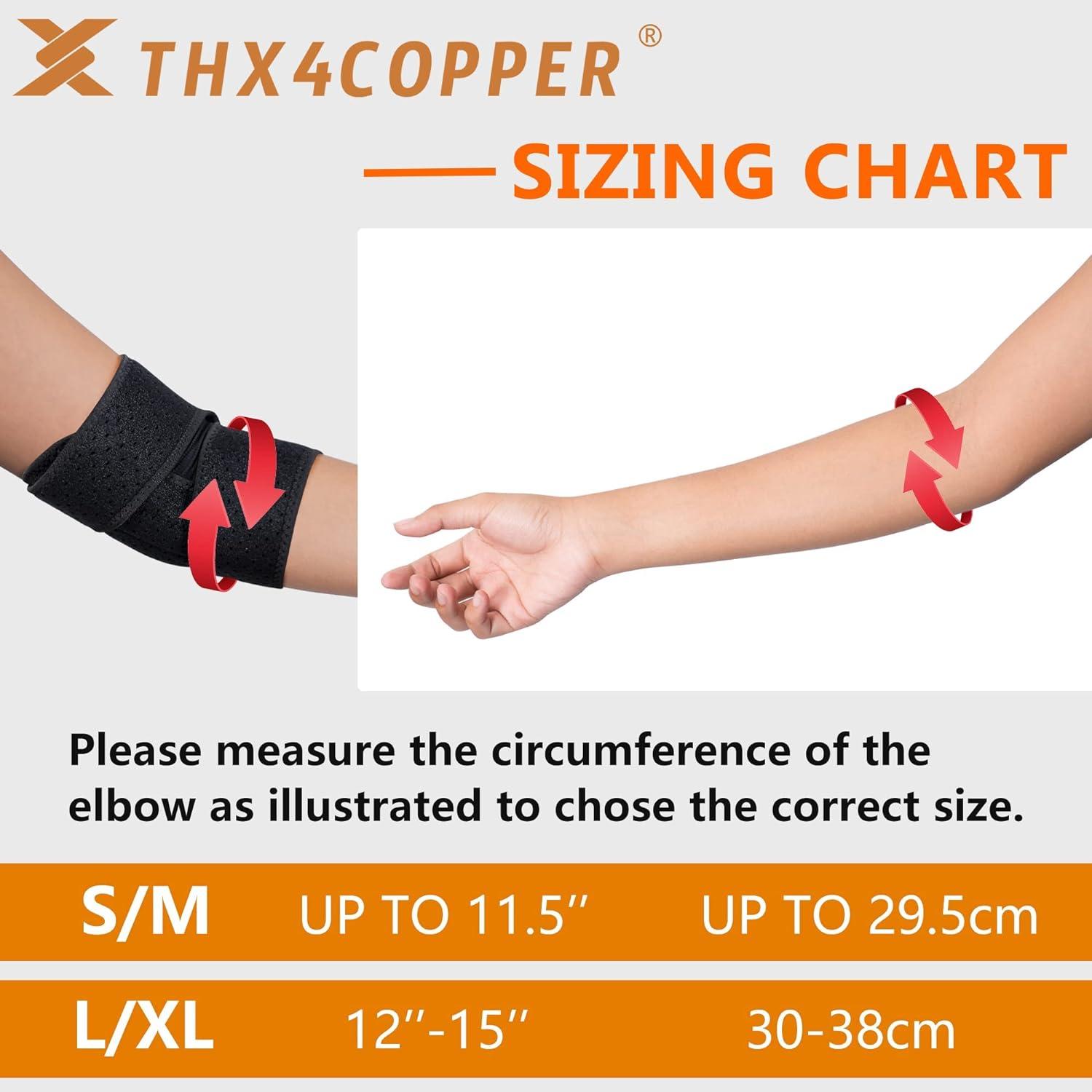 Thx4COPPER Elbow Brace Support | Dual-Spring Stabilizer | Adjustable ...