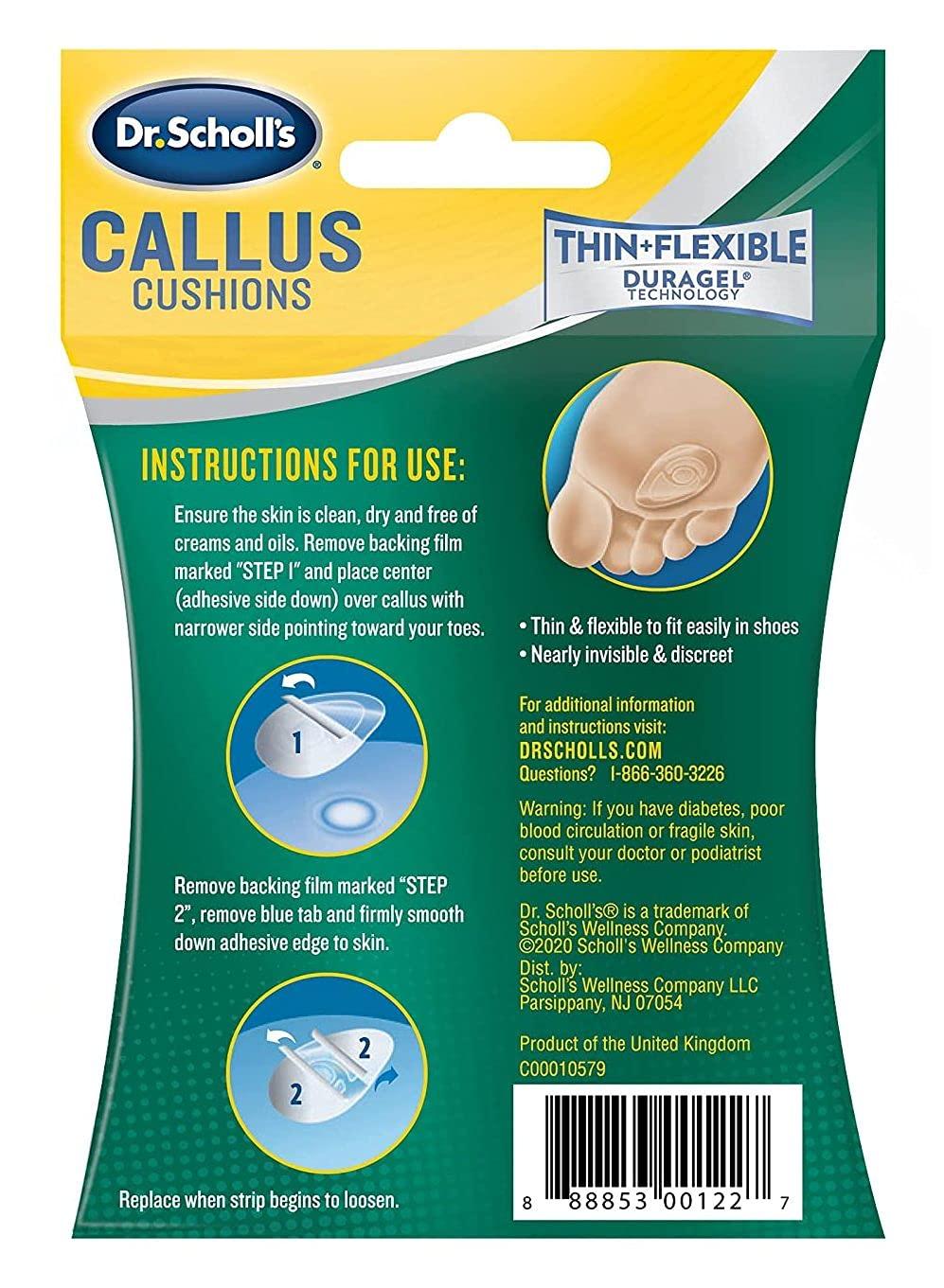 Dr. Scholl's Callus Cushions Duragel 5 Count - Pack of 3 | Pain Relief ...