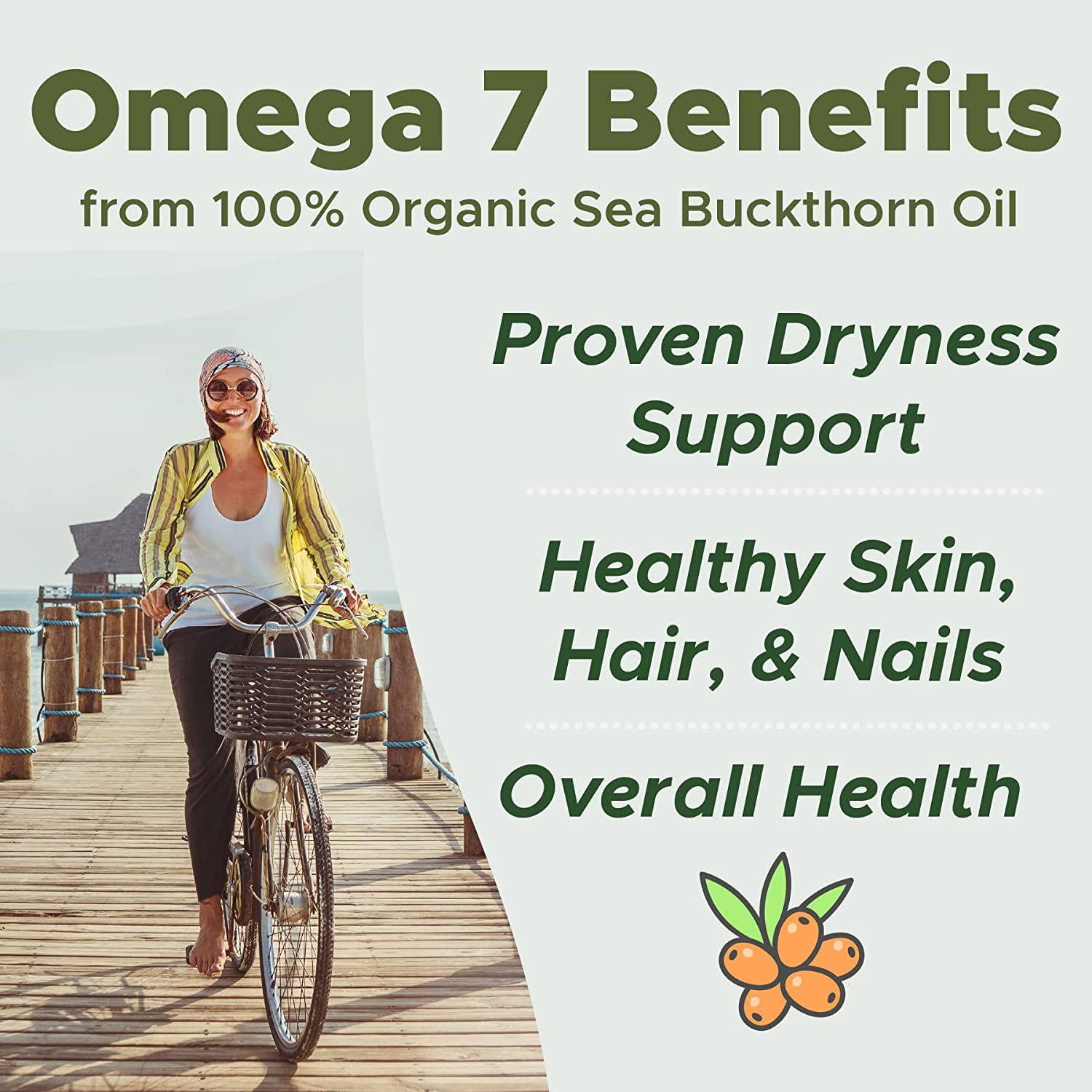 Organic Sea Buckthorn Oil Softgels - SeabuckWonders Omega-7 Complete ...