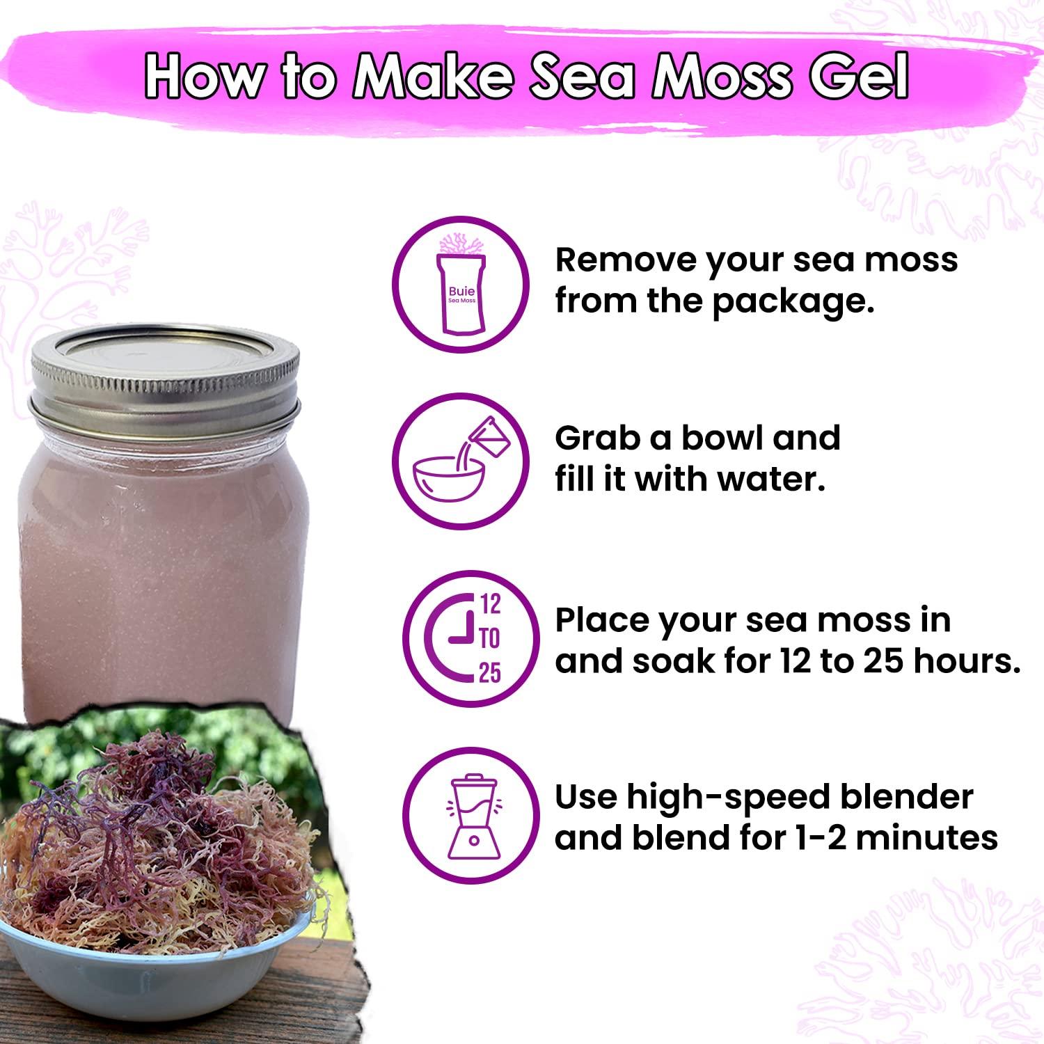 Dr Sebi Inspired Purple Irish Sea Moss - Organic Raw 8 oz | Enriched ...