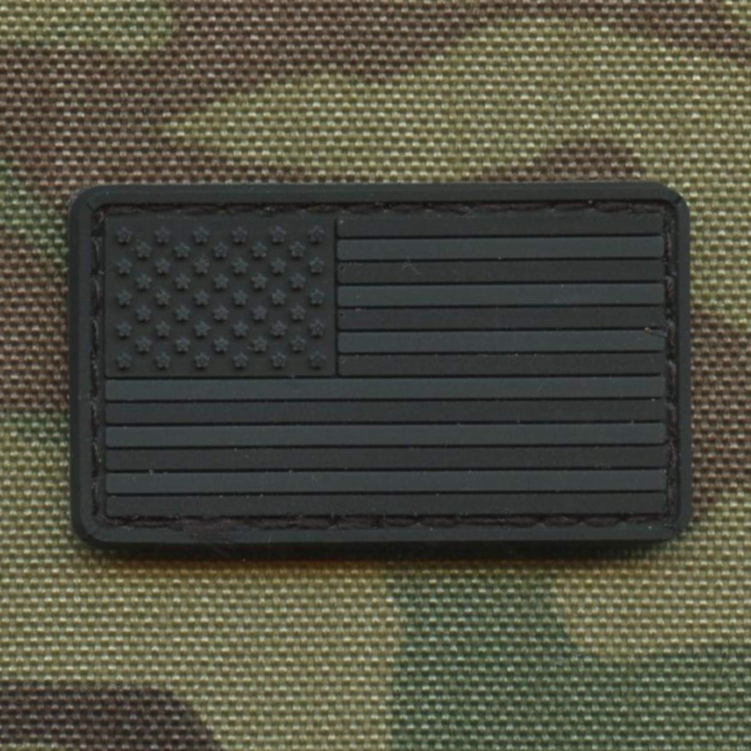 Blackout Mini Small USA America Flag Tactical Morale Patch - 1x1.75 PVC ...
