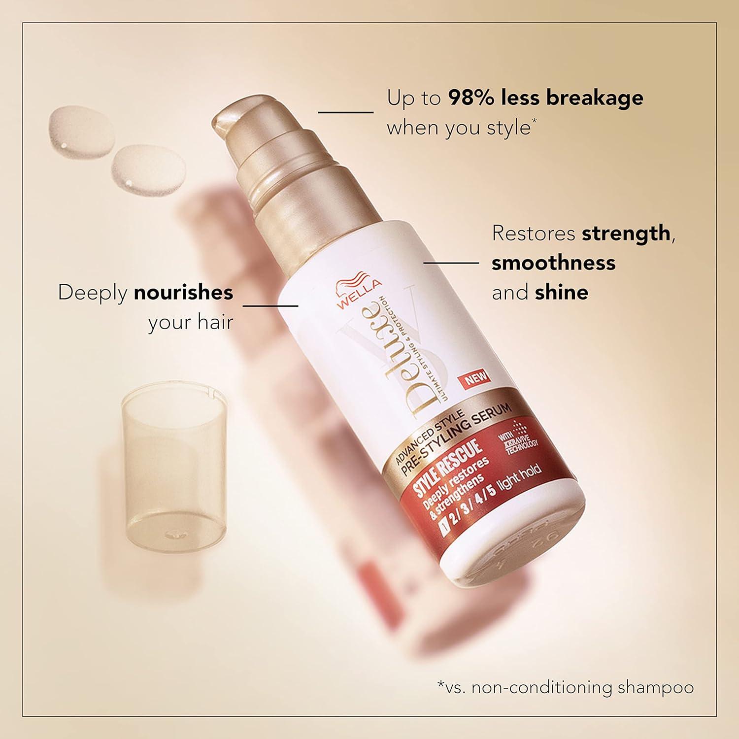 Wella Deluxe Style Rescue Pre-Styling Serum 50ml - Styling Enhancer for ...
