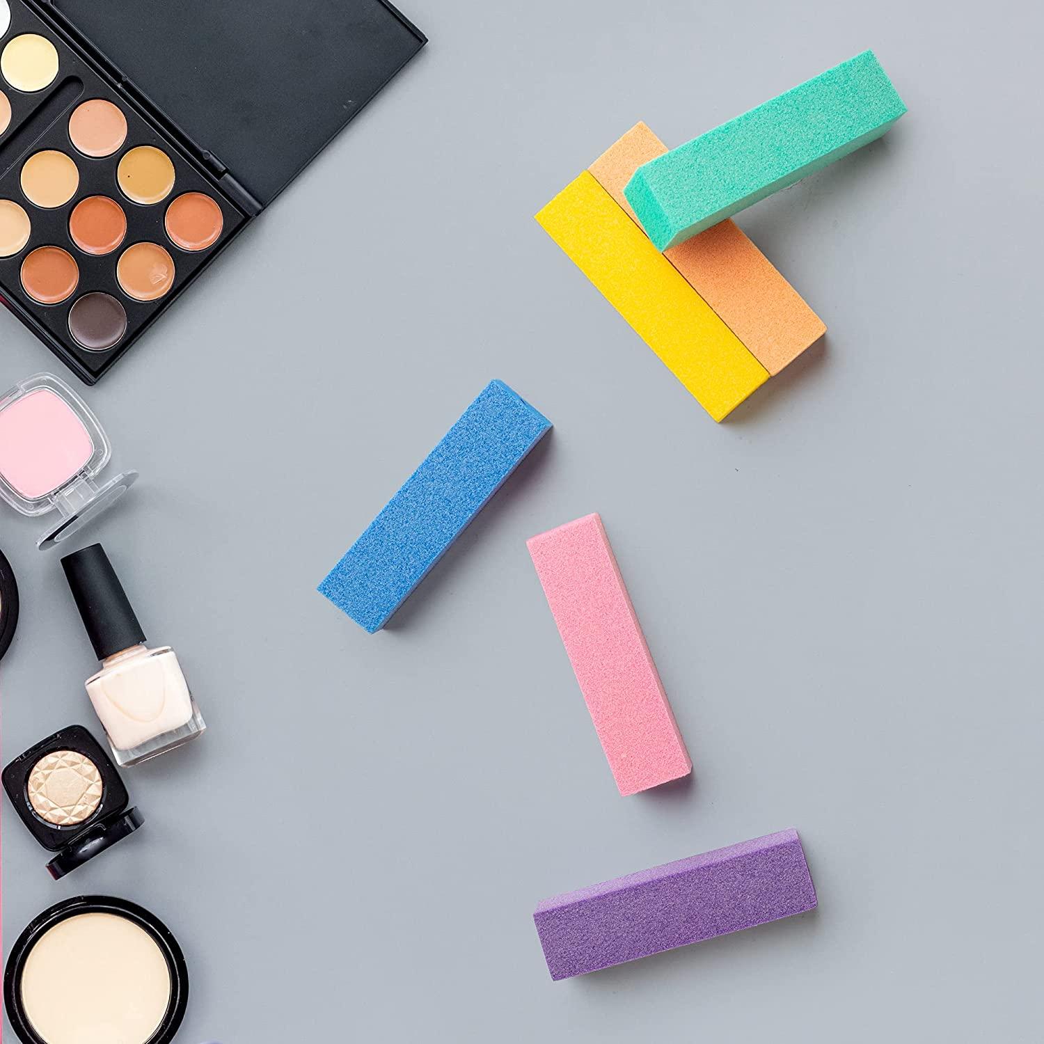 12-Pack Multi-Colored Nail Buffing Blocks - 4 Sided Medium Grit for ...