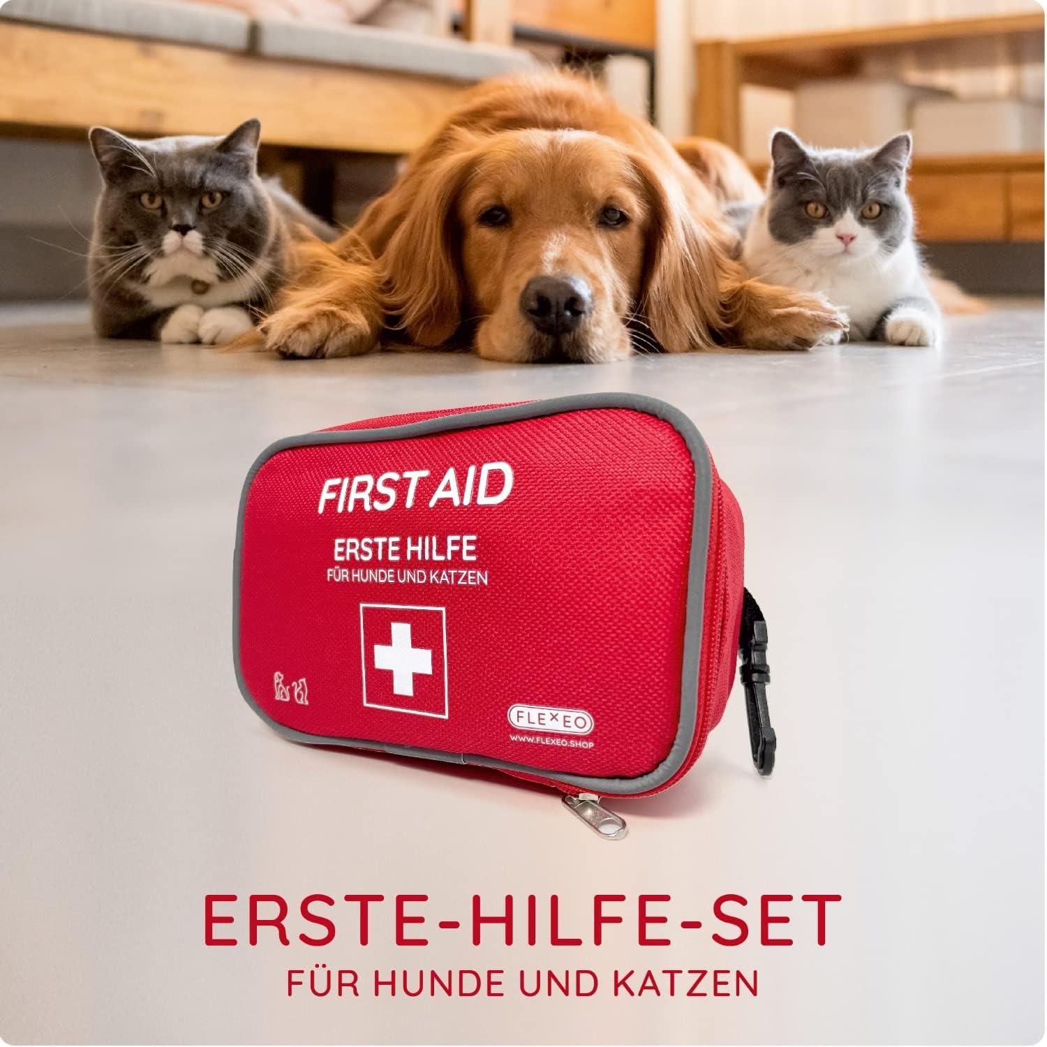 24-Part Dog & Cat First Aid Set | Essential Travel Pharmacy & Emergency ...