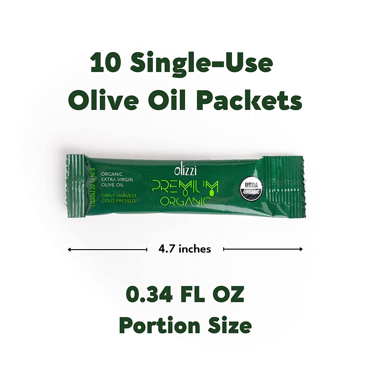 Olizzi Premium Organic Extra Virgin Olive Oil Packets - 2021 Award ...