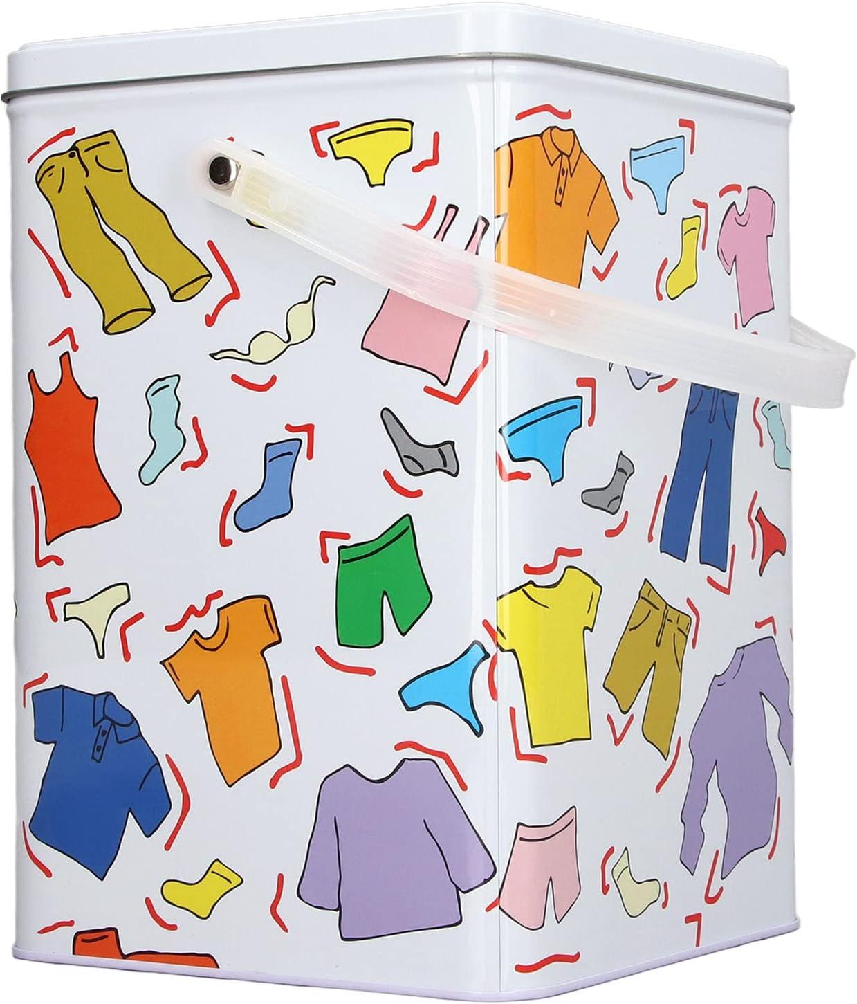 Laundry Detergent Powder Storage Box with Lid Handle Iron Laundry ...