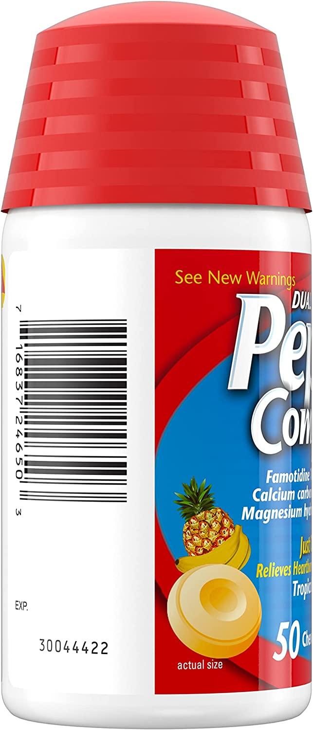Pepcid Complete Acid Reducer + Antacid Chewables, 10 mg Famotidine, 800 ...