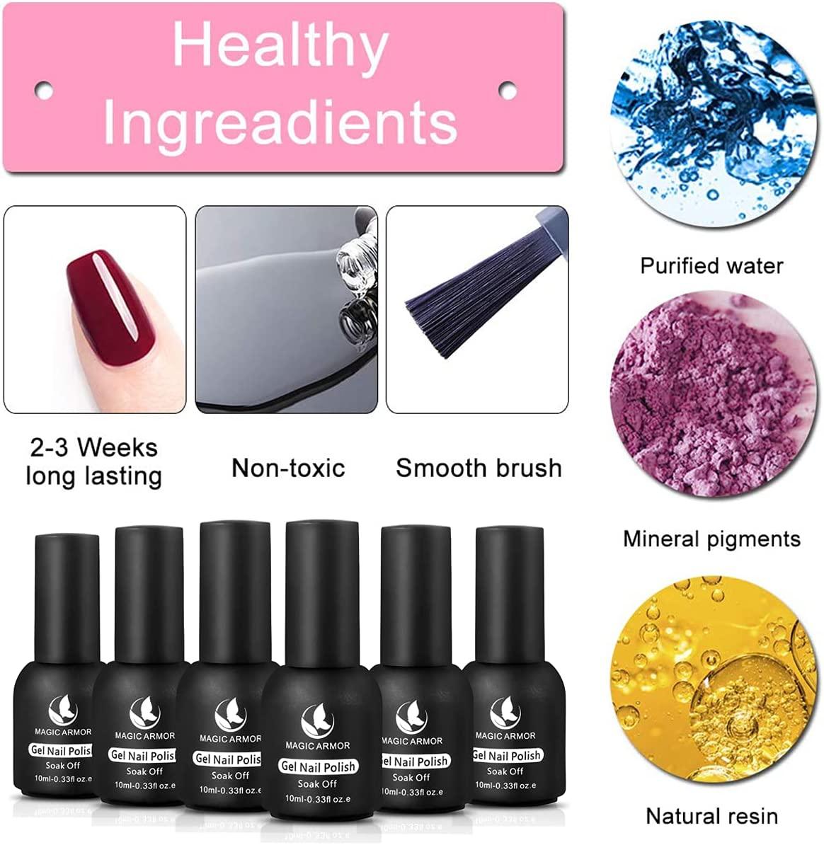 Magic Armor Gel Nail Polish 10ml - Popular Purple Color | Soak Off UV ...