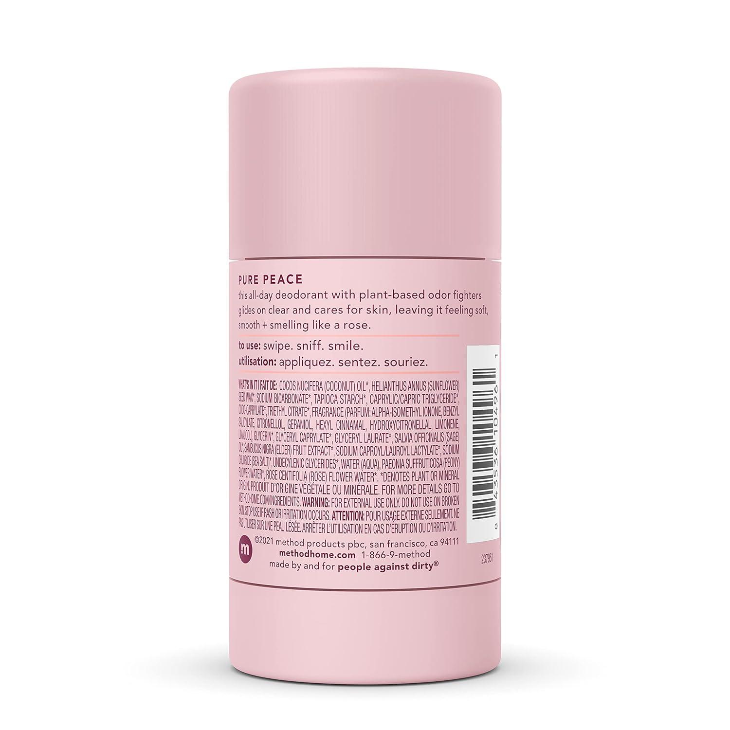 Method Deodorant Pure Peace 2.65 oz (Pack of 5) | Aluminum Free, 12 ...