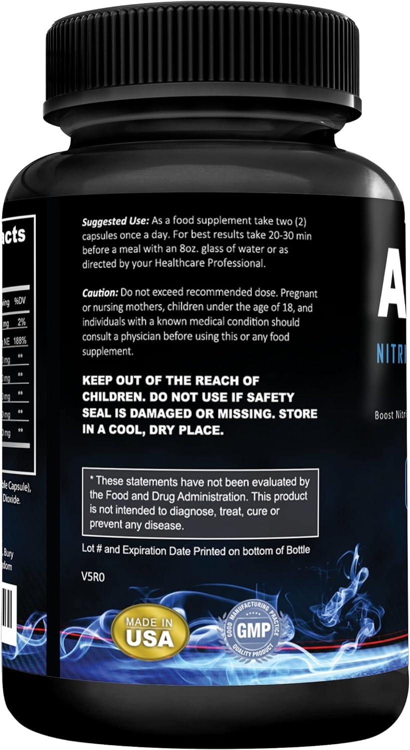AlphaFlow Nitric Oxide Booster | Muscle Growth & Blood Flow | 1340mg L ...