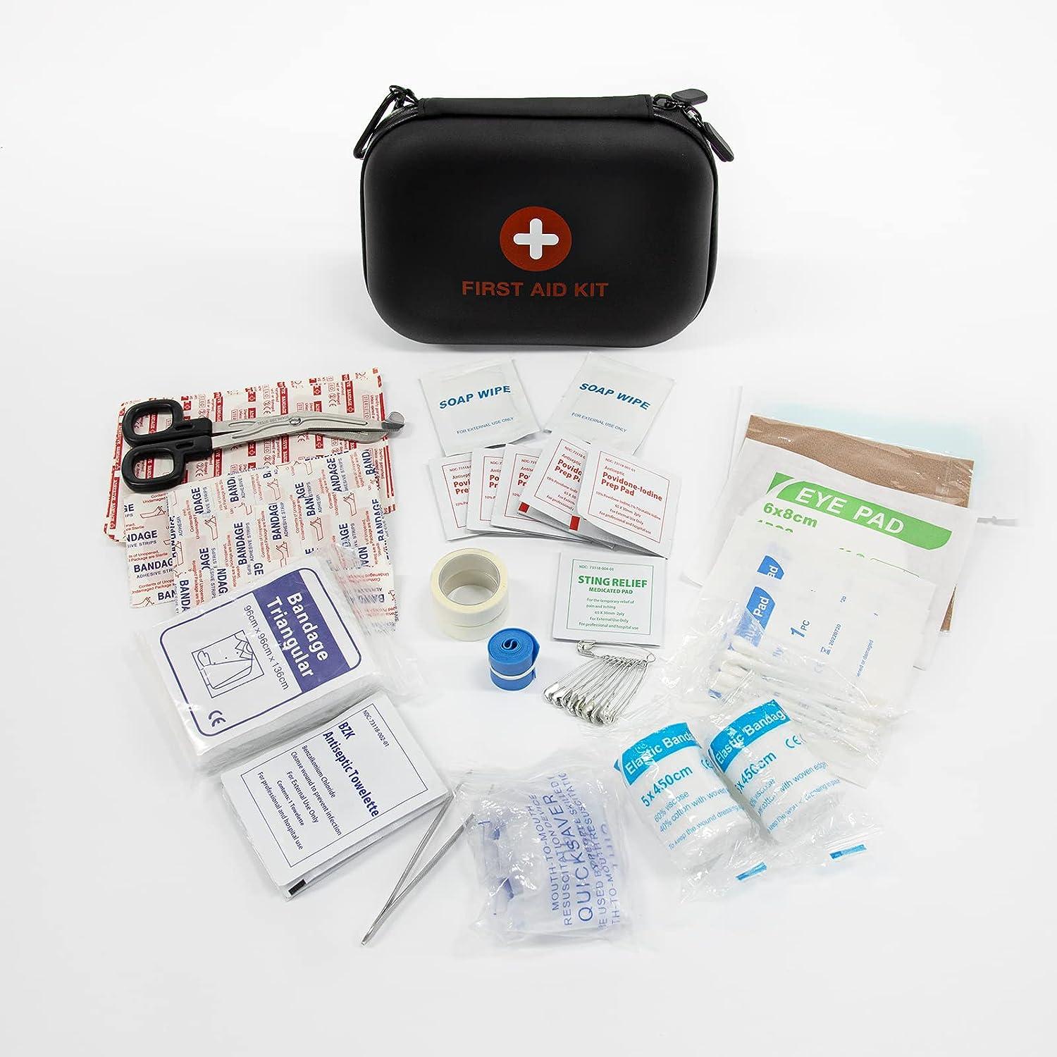 Kitgo Small First Aid Kit - Waterproof Mini Emergency Trauma Kit for ...