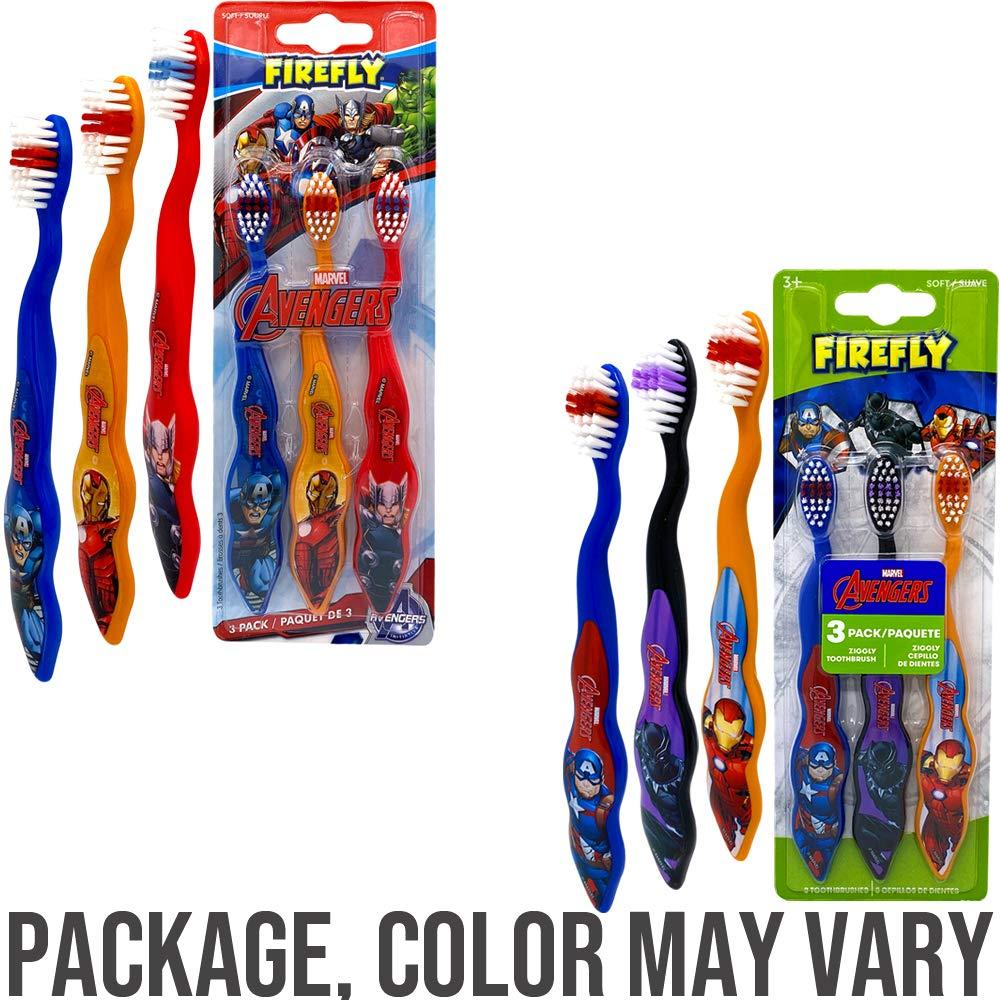 Firefly Marvel Avengers Superheroes Soft Bristle Toothbrush Set - 3 ...
