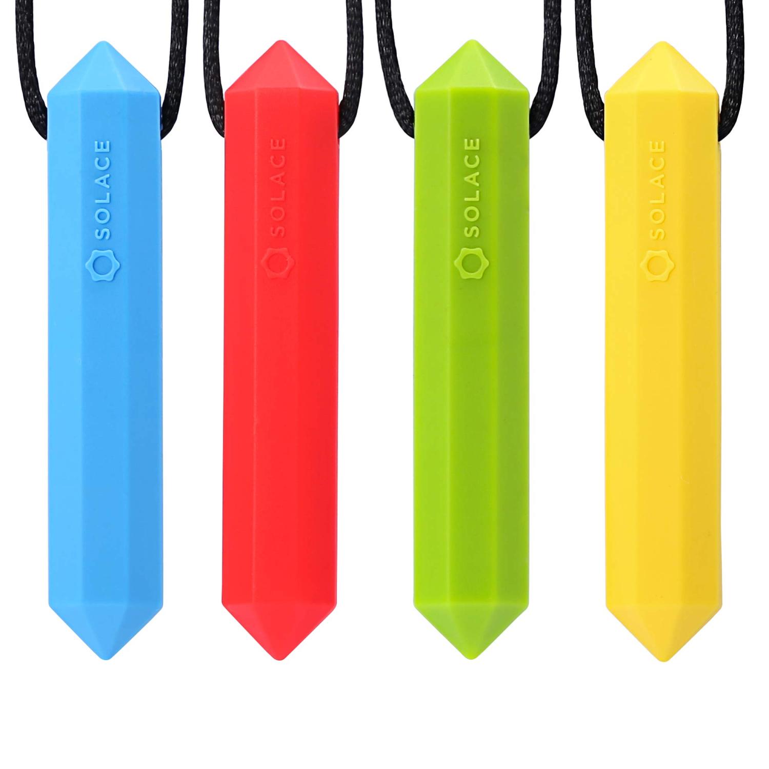 Chewlery Chew Necklace for Kids with ADHD & Autism - Crystal 4-Pack by ...