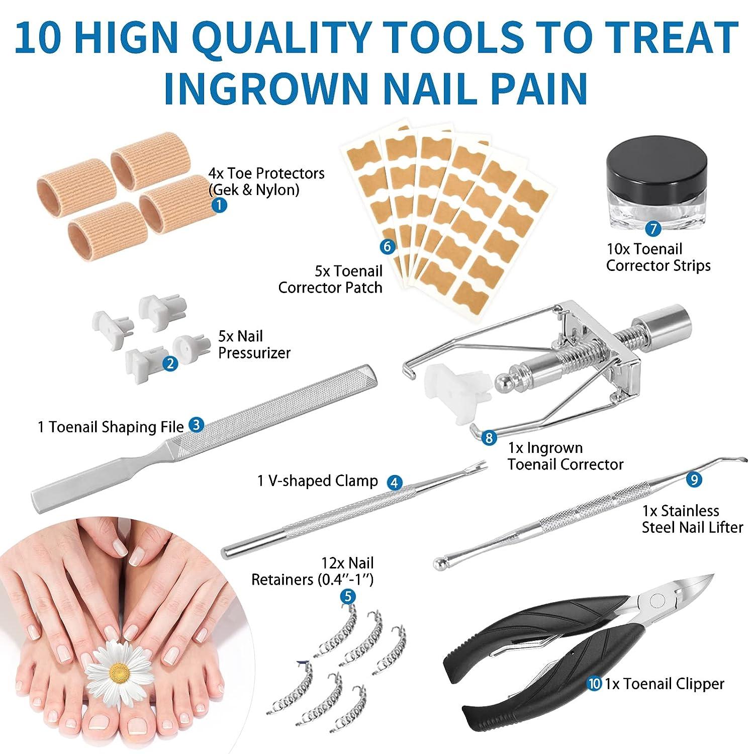 Ingrown Toenail Treatment Kit - 41 Pcs/Set with Professional Tools for ...