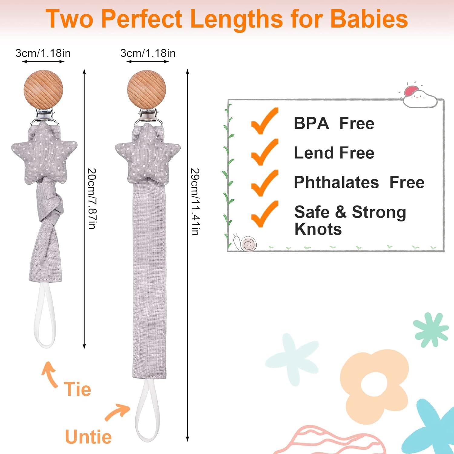 ALTcompluser 3 Pcs BPA-Free Dummy Clips - Personalised Soother Pacifier ...