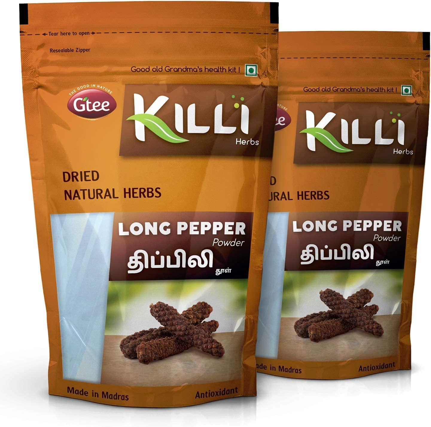 QURA Long Pepper | Thippili | Piper longum | Pippali Powder 100g (Pack ...
