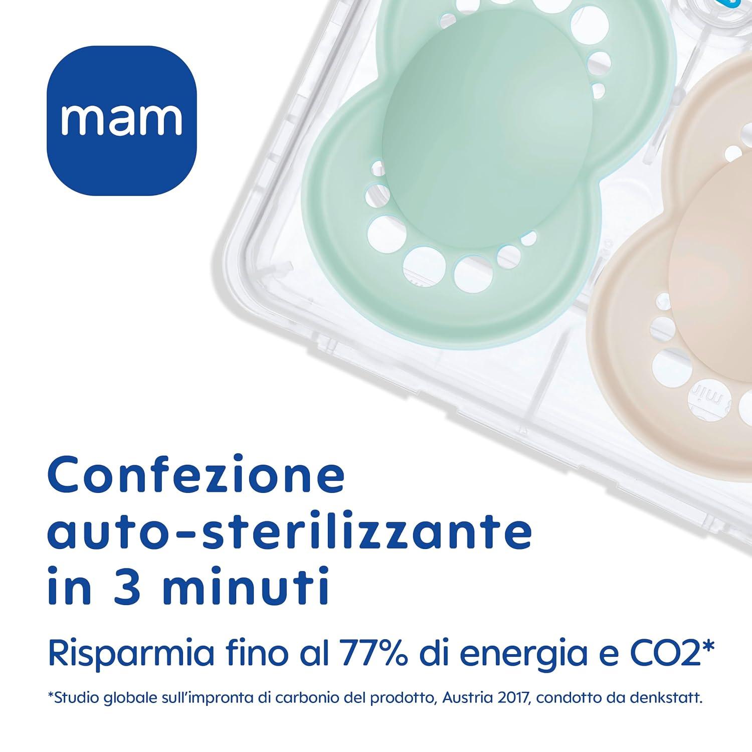 MAM Original Night Pacifiers Set of 2 - Rubber 6+ Months Light Blue ...
