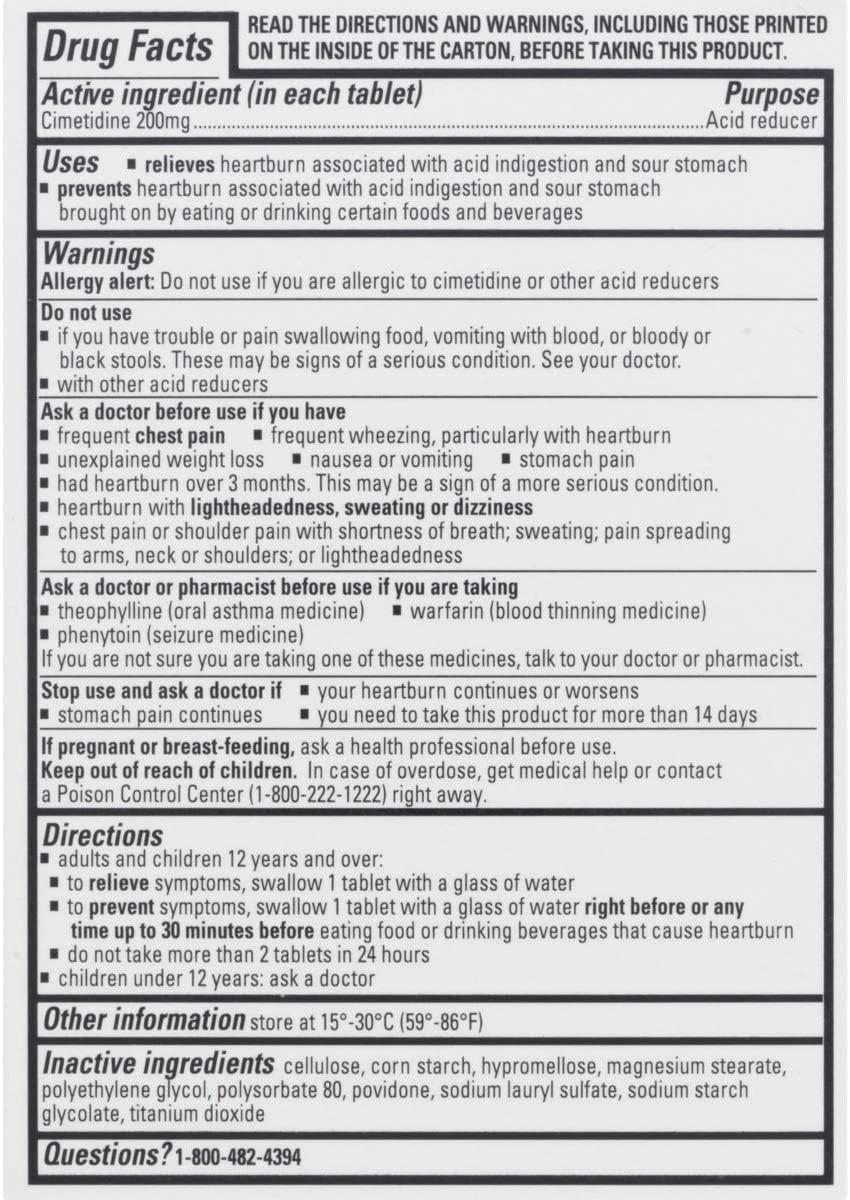 Tagamet Acid Reducer 200mg - 30-Count Tablets | Fast Relief from ...