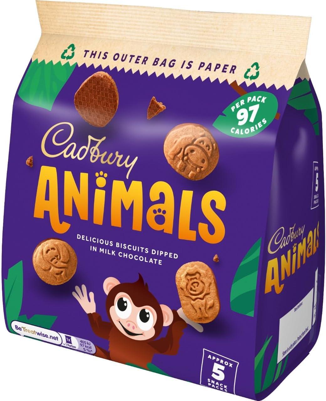 Cadbury Animals Mini Biscuits 99.5g - Delicious Animal-Shaped Snack for ...