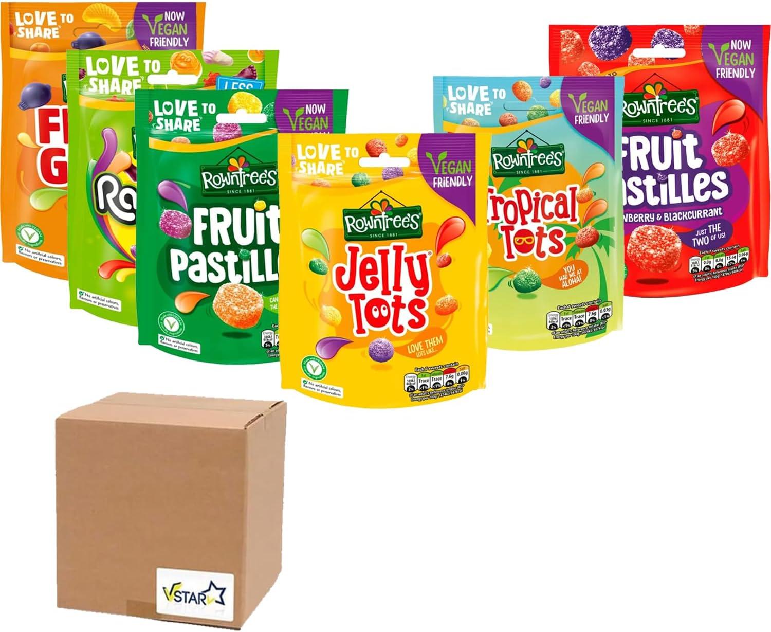 Fruit gums Fruit pastilles Randoms Jelly tots Tropical Tots Sweets Bags ...