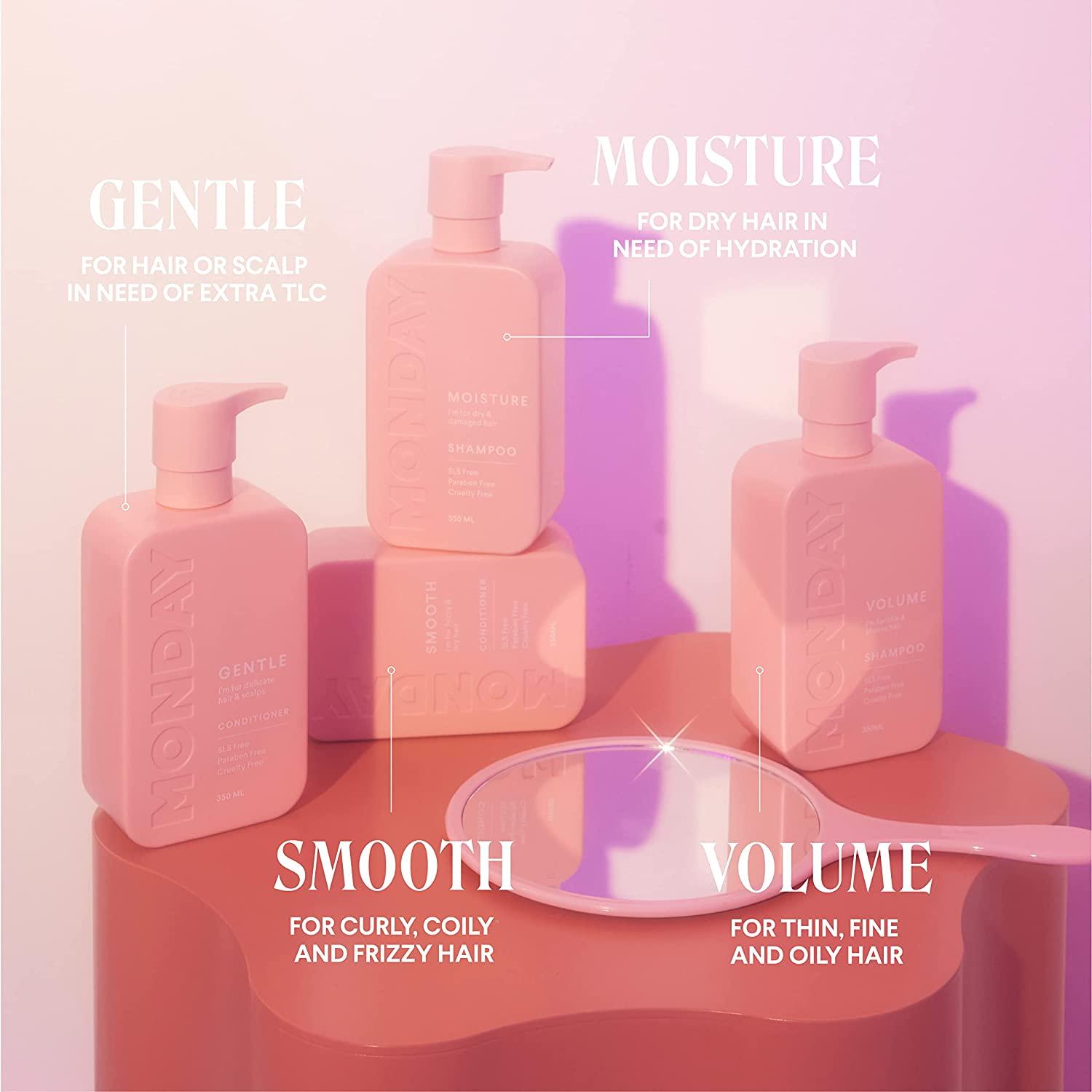 Monday Haircare Moisture Shampoo + Conditioner Set (2 Pack) - 12oz Each ...