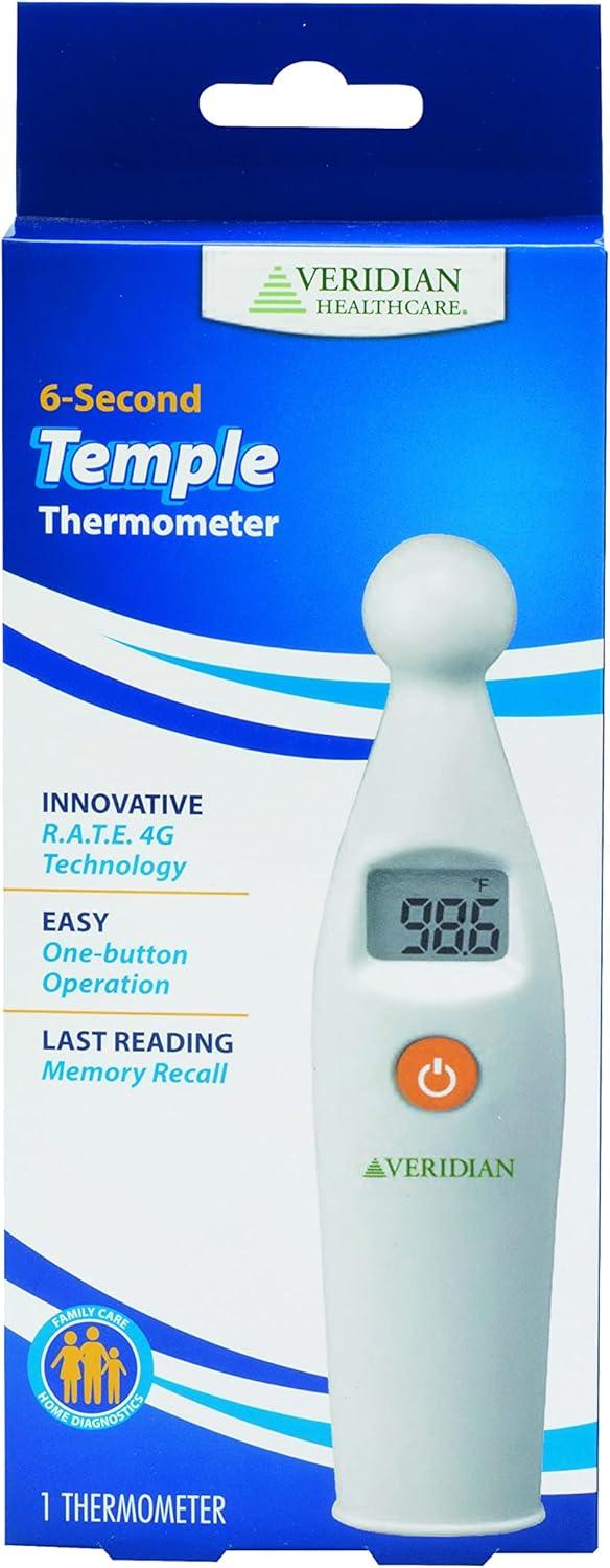 Temple Thermometer - Quick Infrared Readings in 6 Seconds | Fever Alert ...