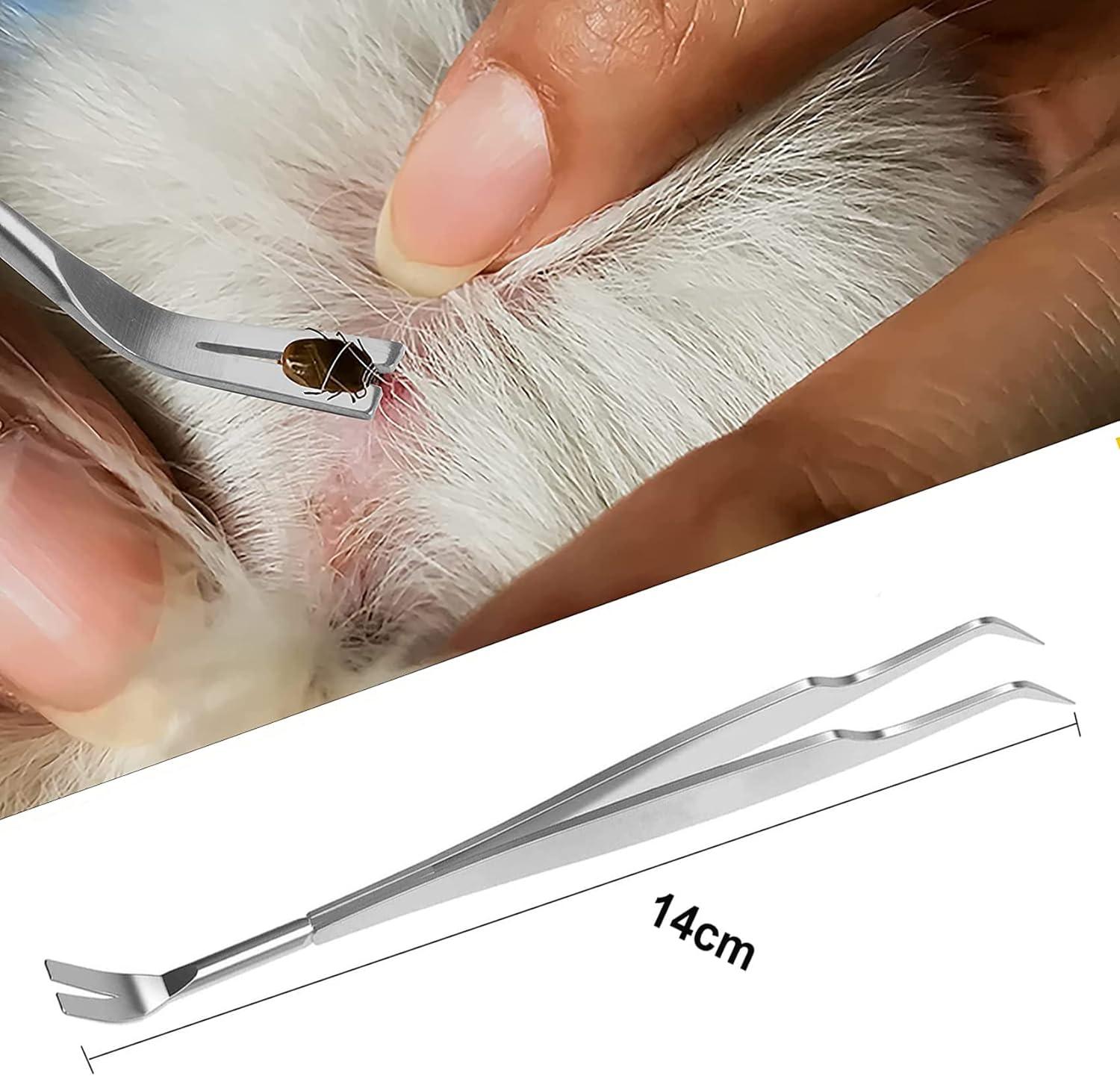 iJiZuo 2-in-1 Professional Tick Tweezers and Tick Hooks Reliable ...