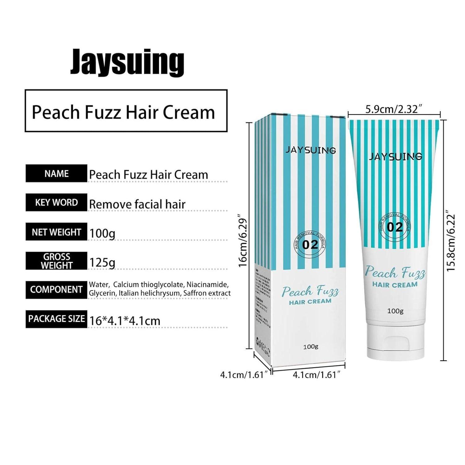 Skinetic Peach Fuzz Hair Removal Cream - 100g Gentle Face Hair Remover ...