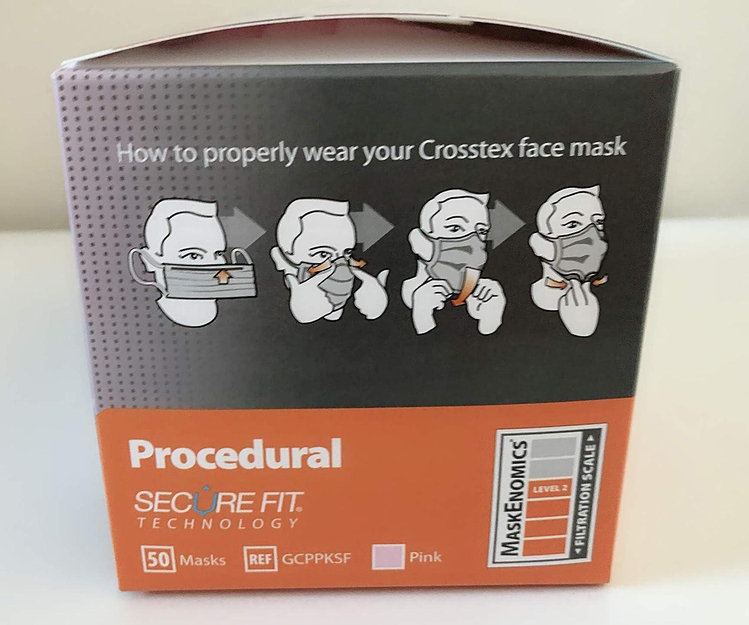 Crosstex Pink Procedure Masks 50/Box - GCPPK | Buy Now with Express ...