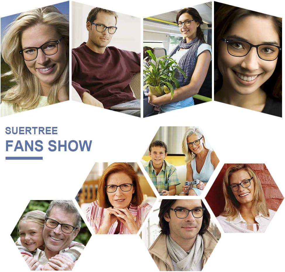 Suertree Spring Hinge Reading Glasses (3 Pack) - 3.5x Visual Aid for Men & Women - Optics ...