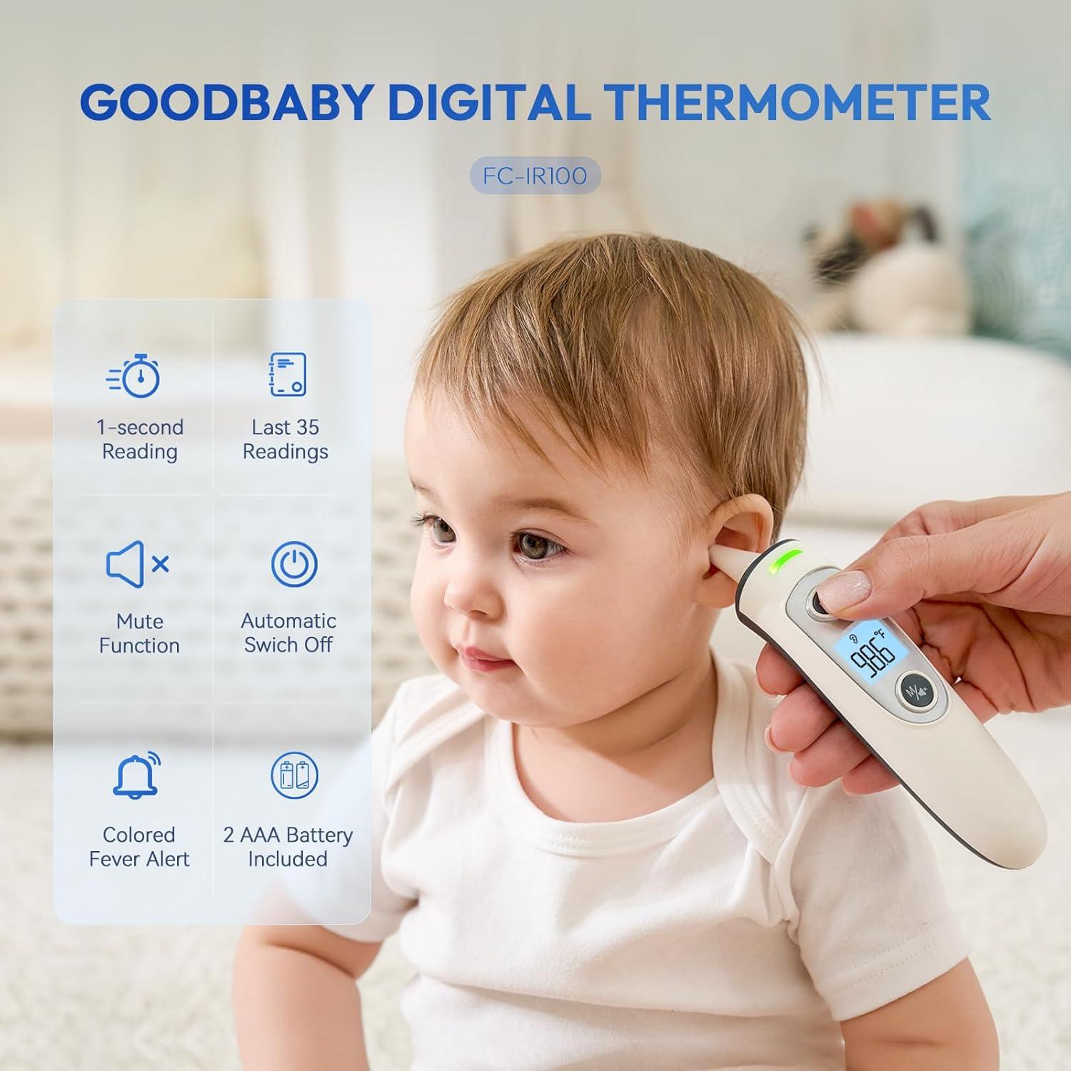 Ear Thermometer for Adults and Kids, Digital Accurate Ear and Forehead ...
