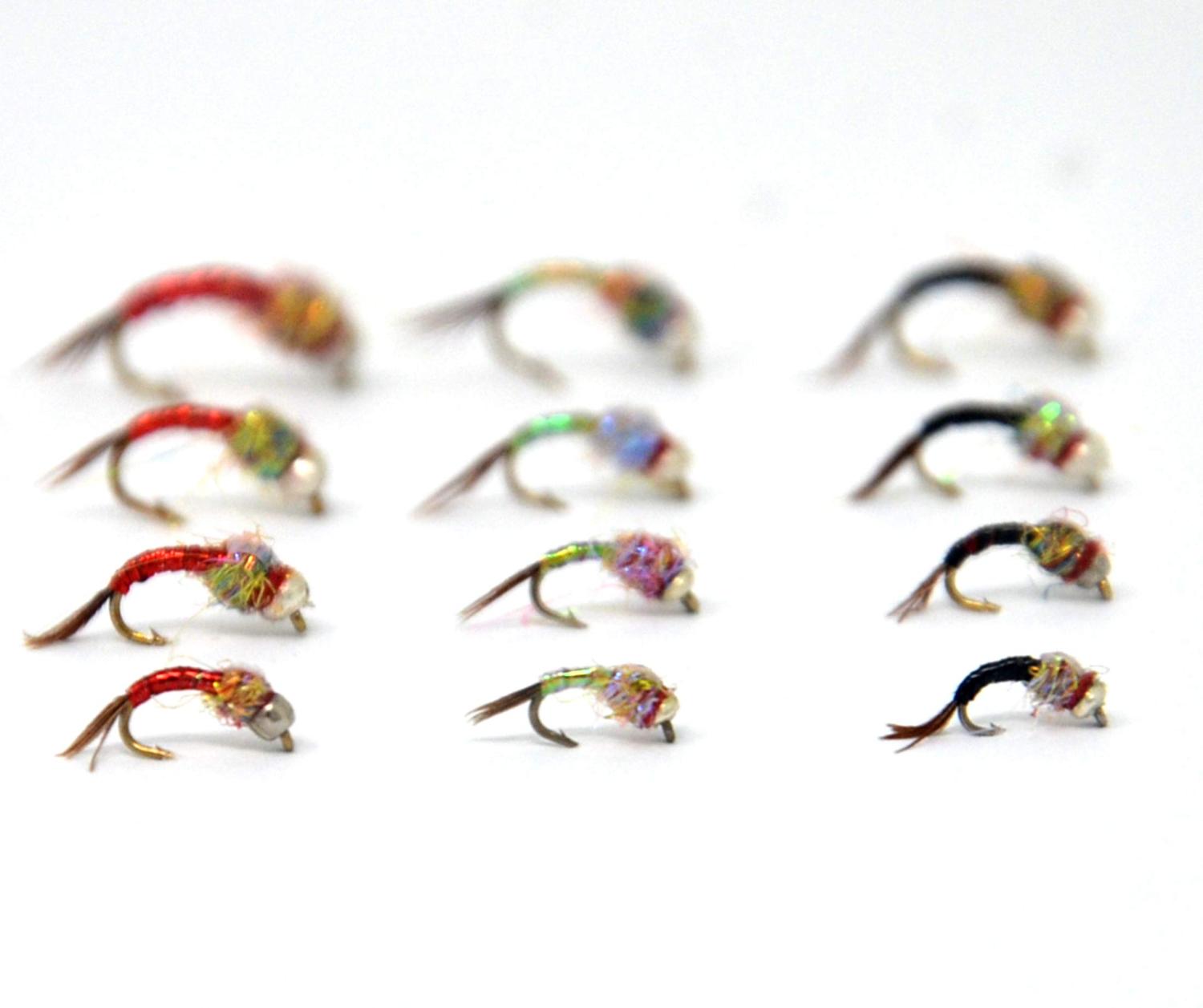 Outdoor Planet Trout Fly Fishing Flies Assortment - 12 Rainbow Warrior ...