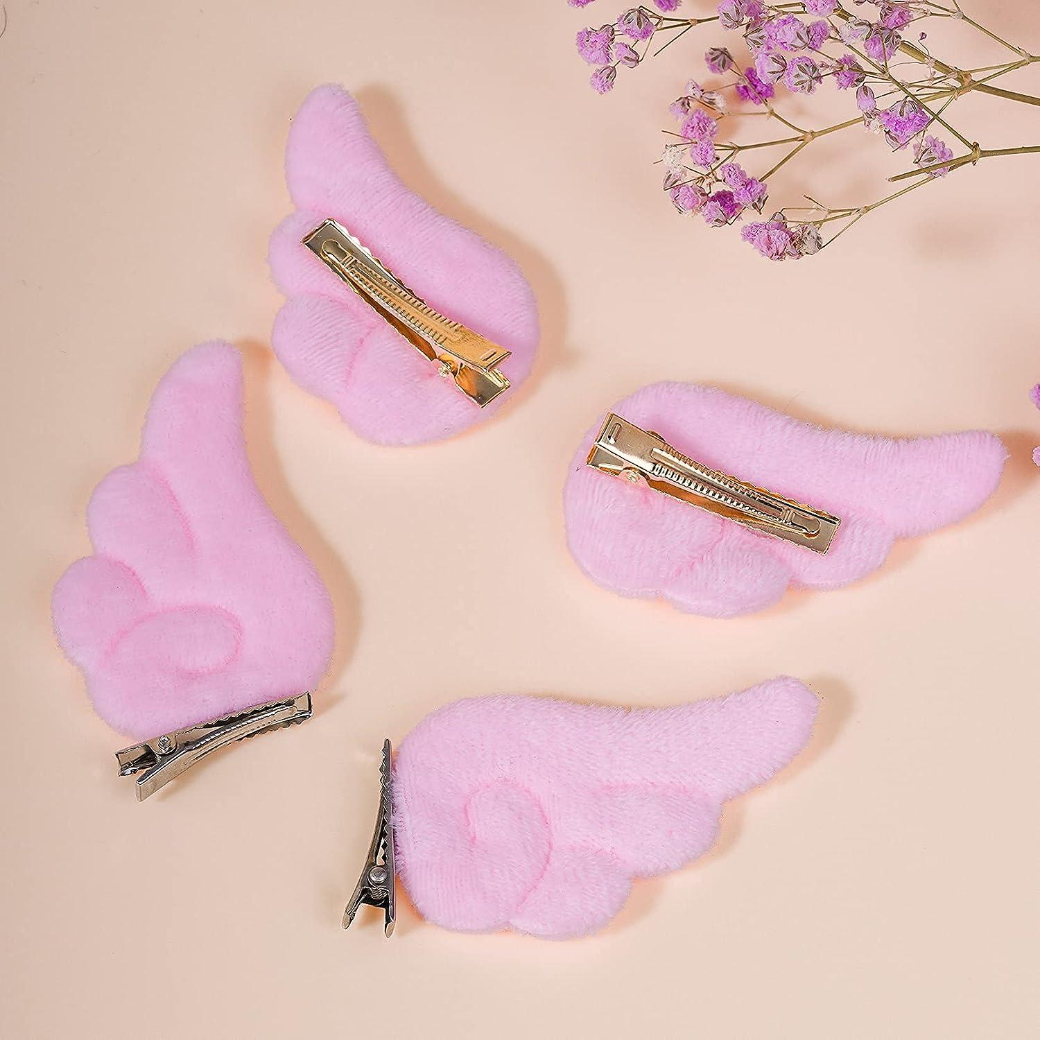Haakong 16Pcs Angel Wings Hair Clips Set in 4 Colors - Kawaii Anime ...