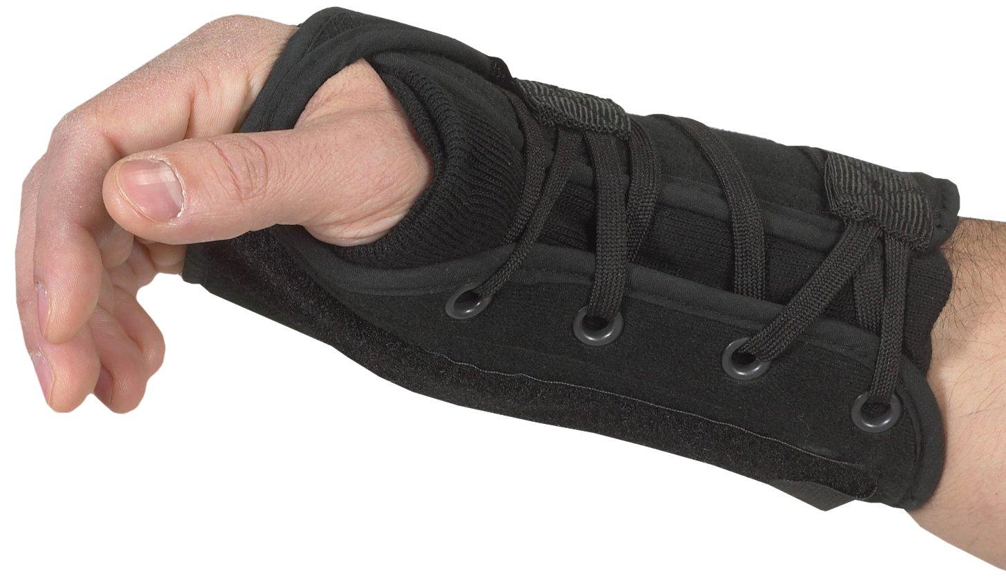 Lace-Up Left Hand Wrist Support - Black Small | Comfortable & Effective ...
