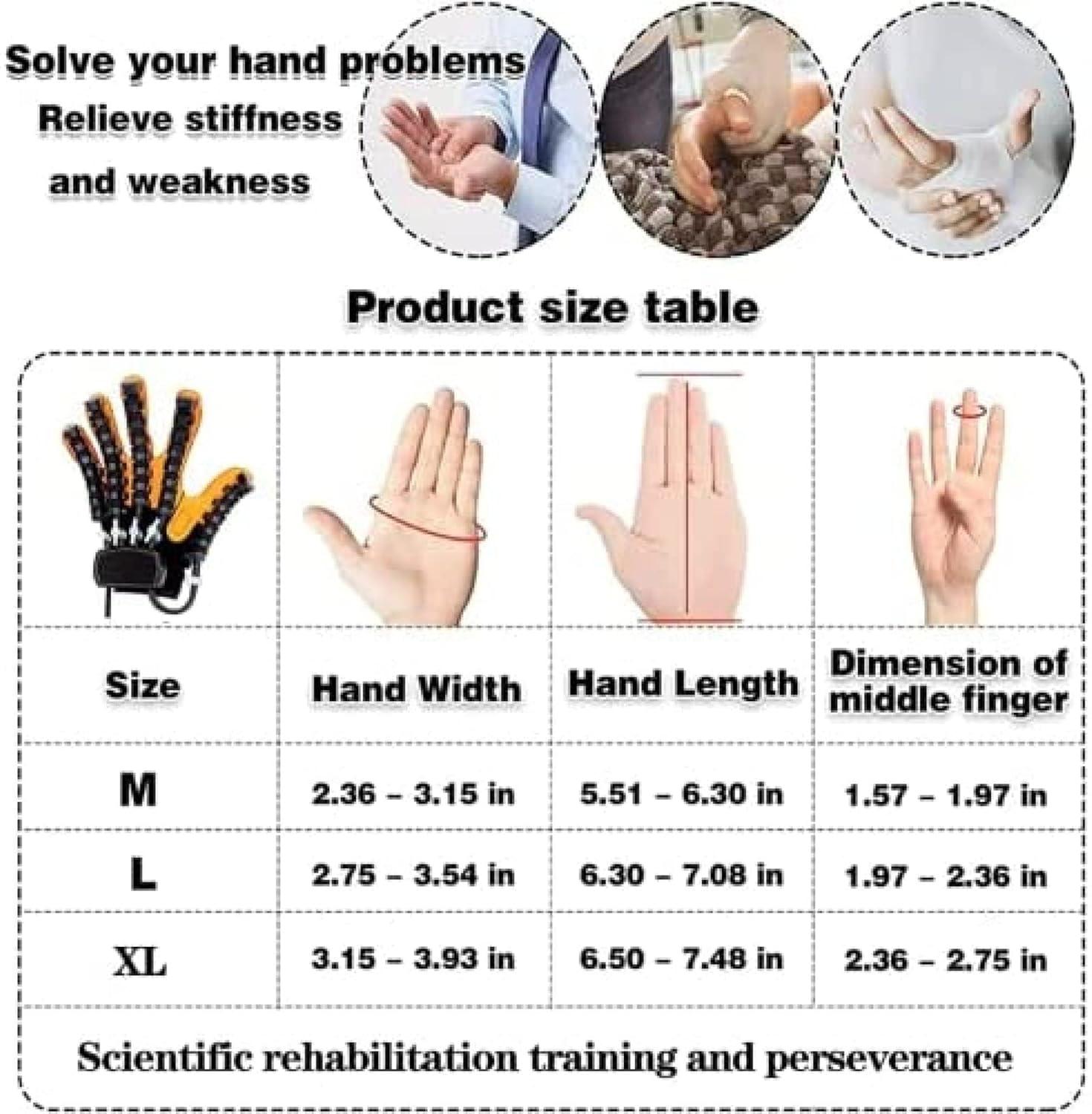 Upgrade Finger Training Rehabilitation Gloves Stroke Hand Splint Robot ...