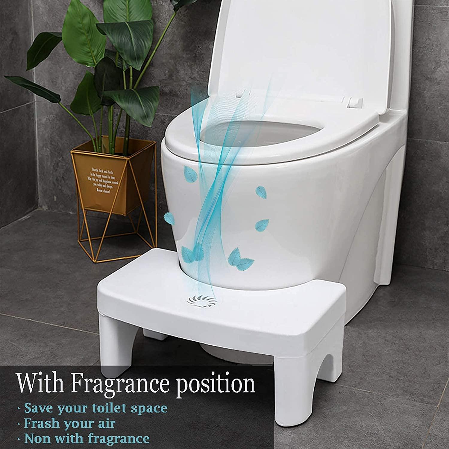 Foldable Toilet Stool for Adults - 7 Height Squat Stool with Fragrance ...