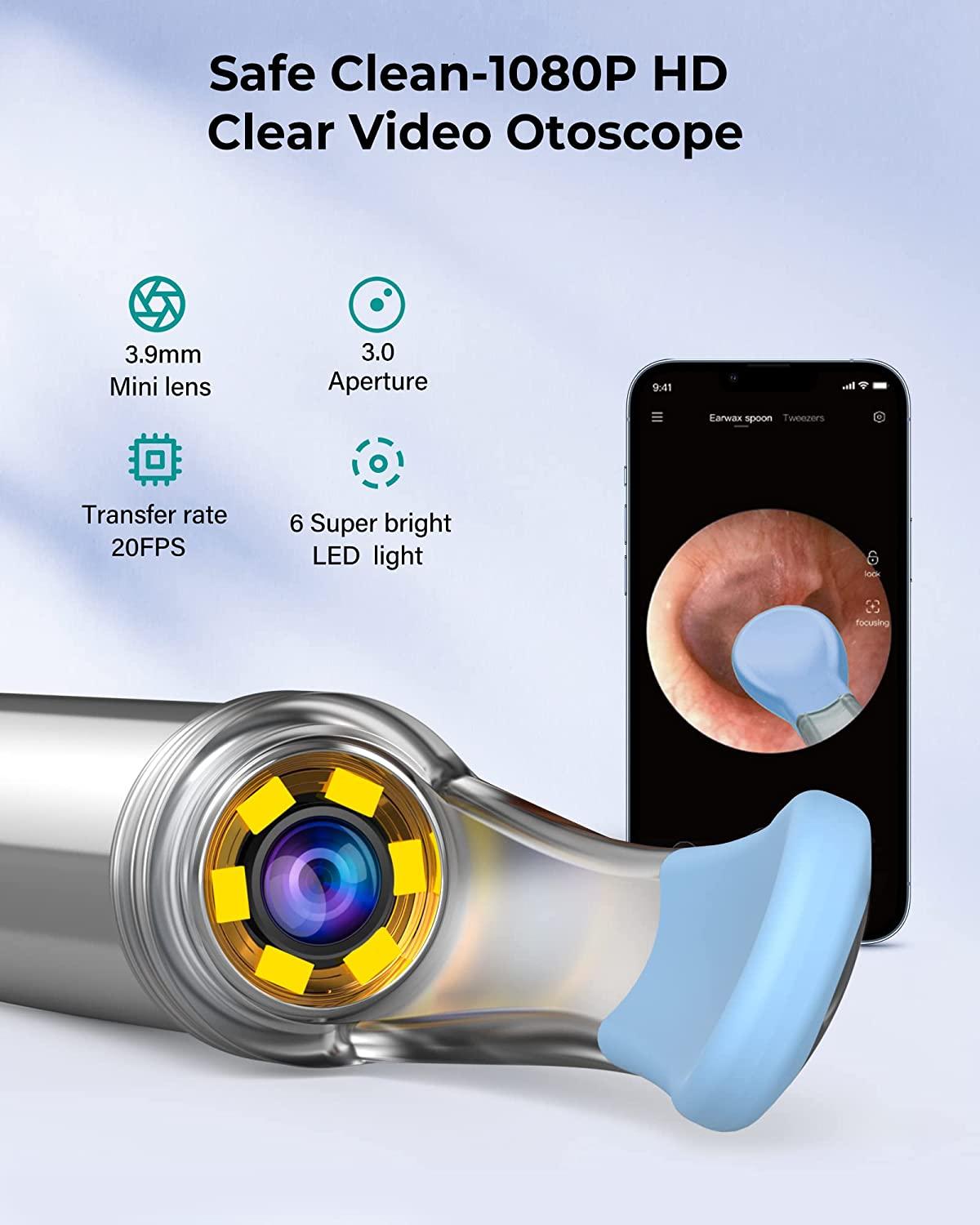 BEBIRD R1 Ear Wax Removal Tool with 1080P Otoscope, 2 Silicone Ear ...