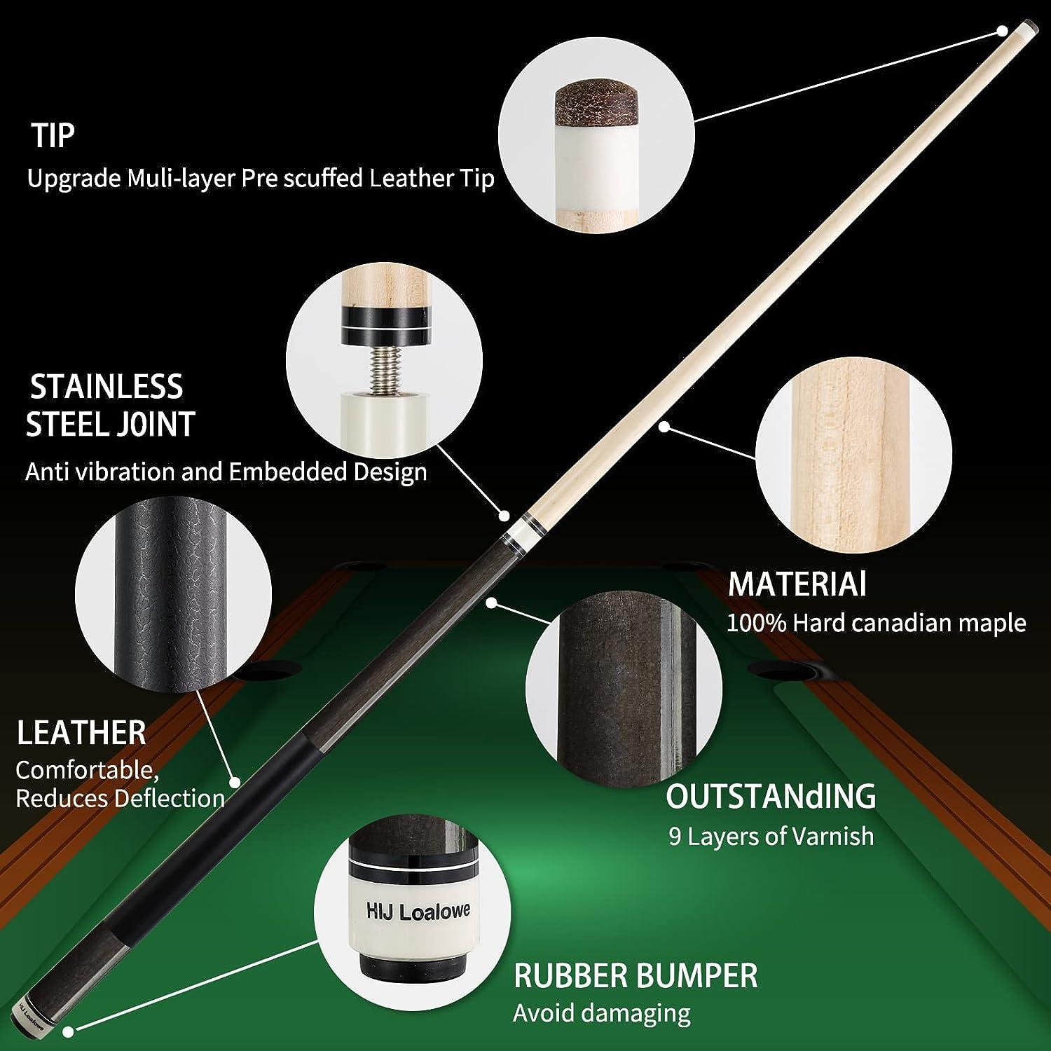 Hij Loalowe 58 Professional Billiard Cue Stick 19oz Canadian Maple Pool ...