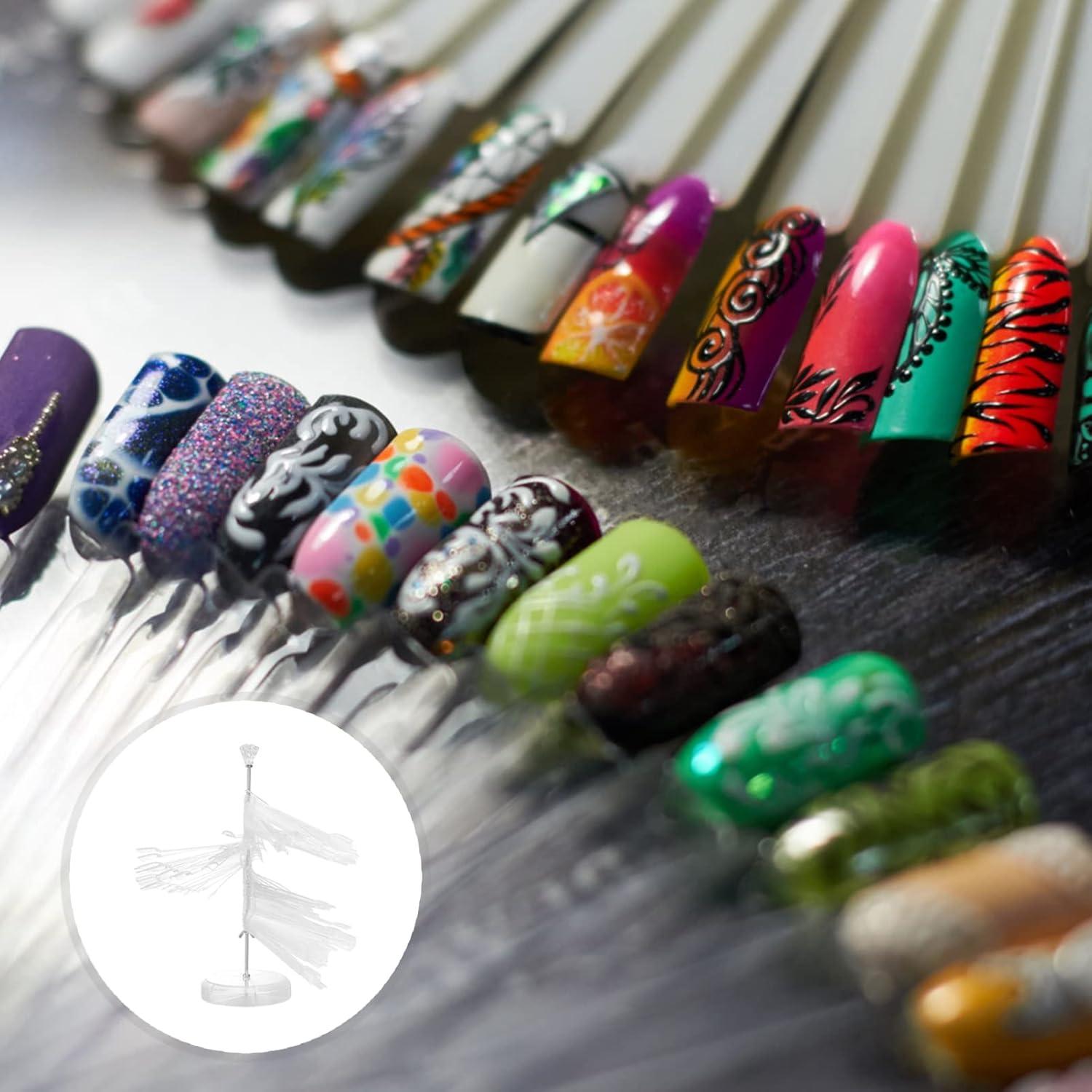 120pcs Nail Art Display Sticks - Colorful Presentation Tips & Nail ...